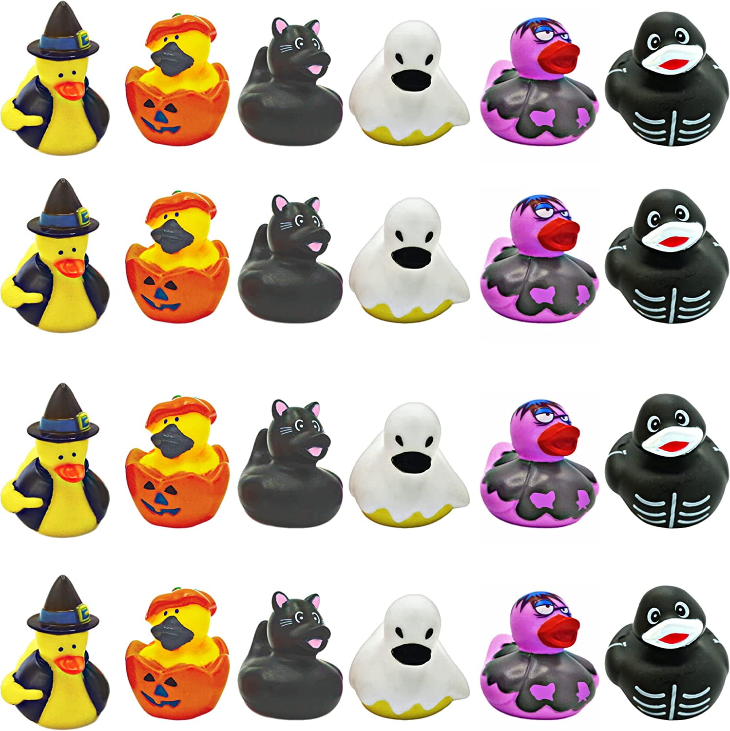 4E's Novelty Halloween Rubber Ducks Party Favors for Kids, 24 Pieces ...