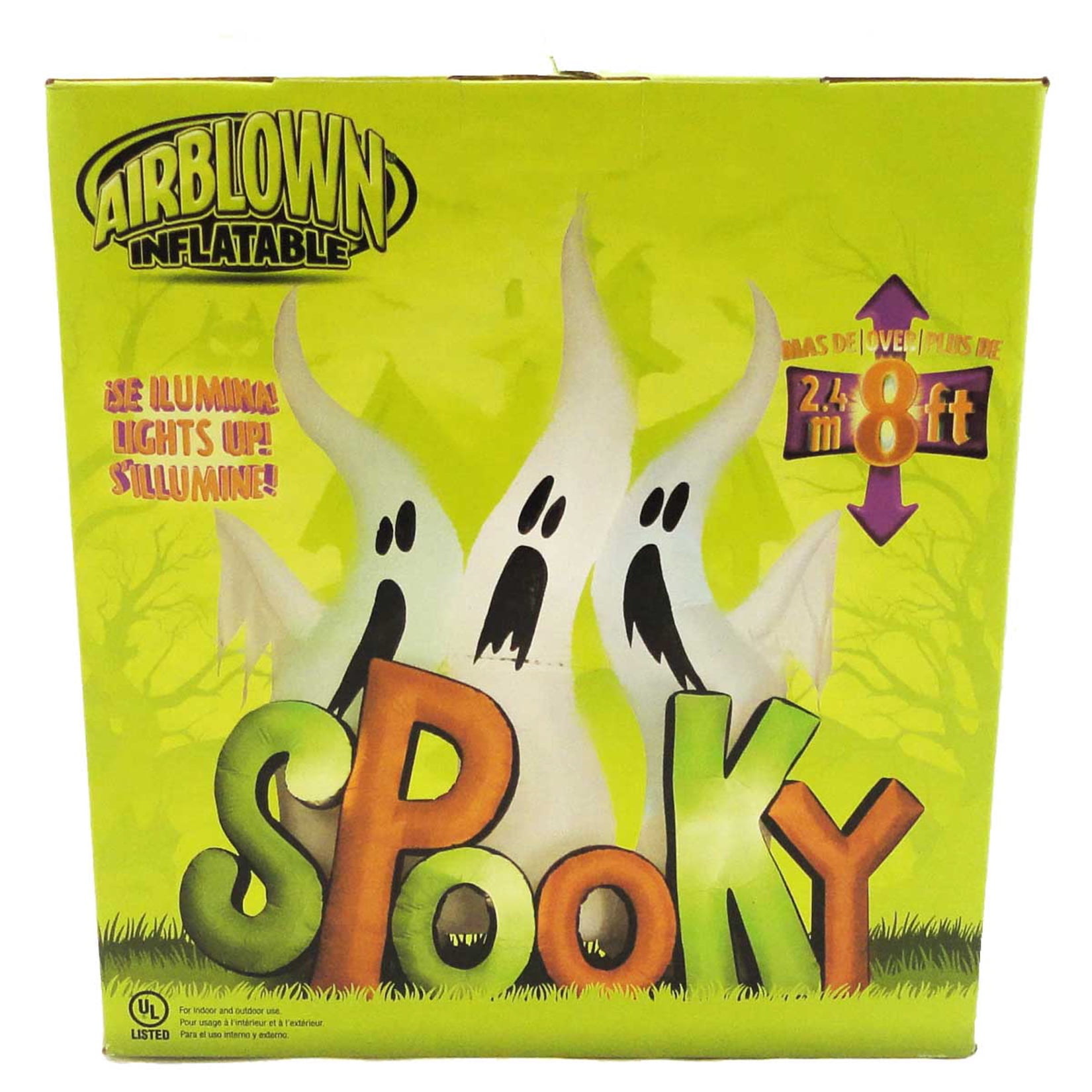 Hallo Ween 8In Spooky Ghost Trio, Nylon, Airblown Inflatable, Lighted ...