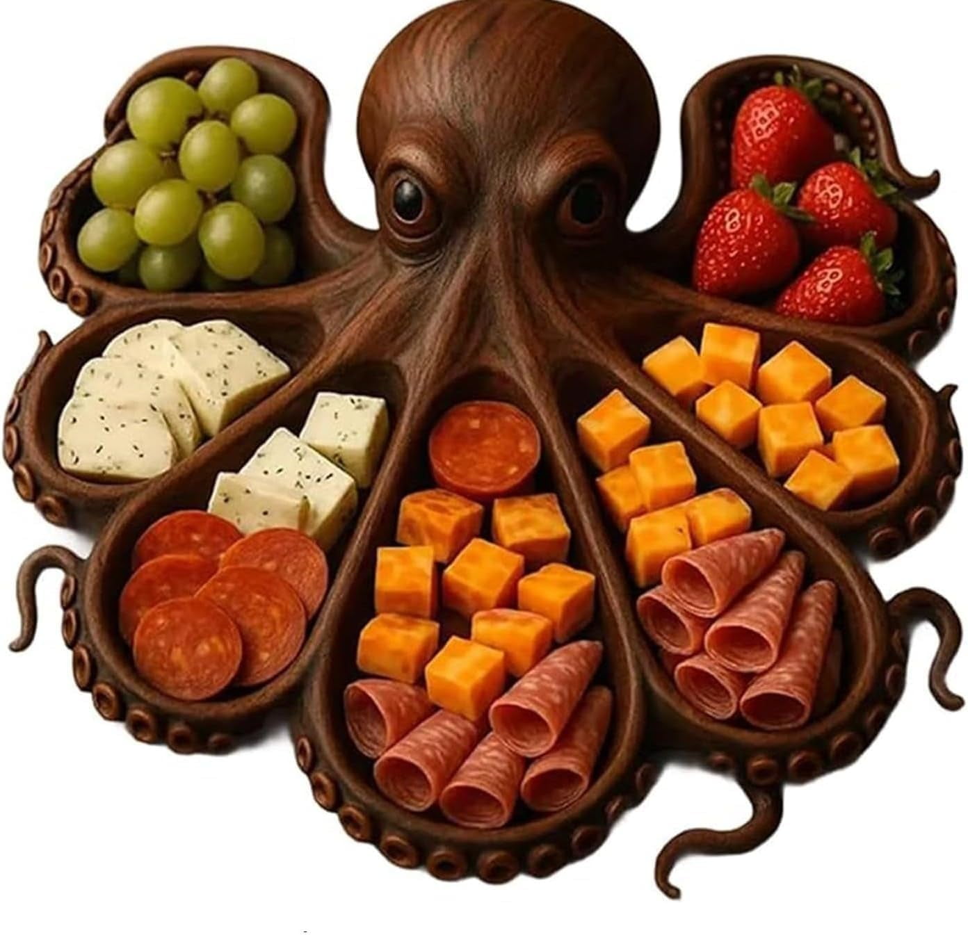 Halloween Octopus Charcuterie Platter, Ocean Themed Cheese Bread Board ...