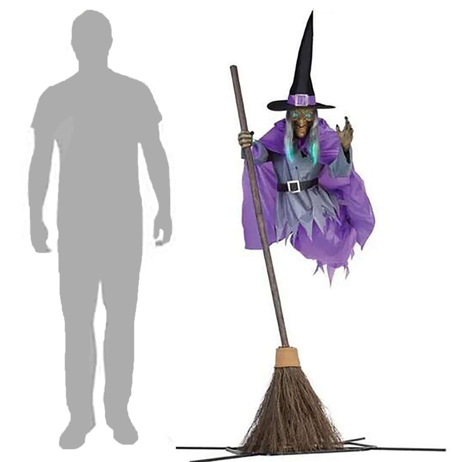 Halloween Sales! Anckoeil Halloween Props Garden Flying Witch Terror ...