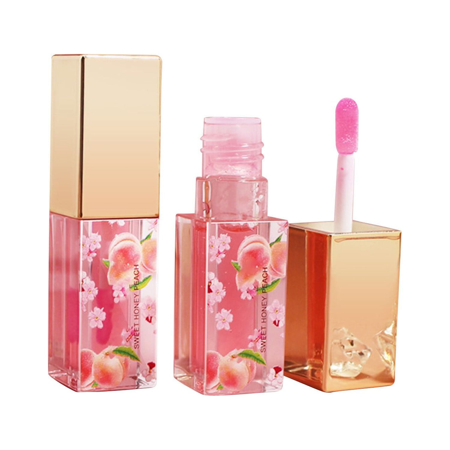 Halloween Savings 2024 2 Packs Lip Glosses,Peach Mini Clear Color ...