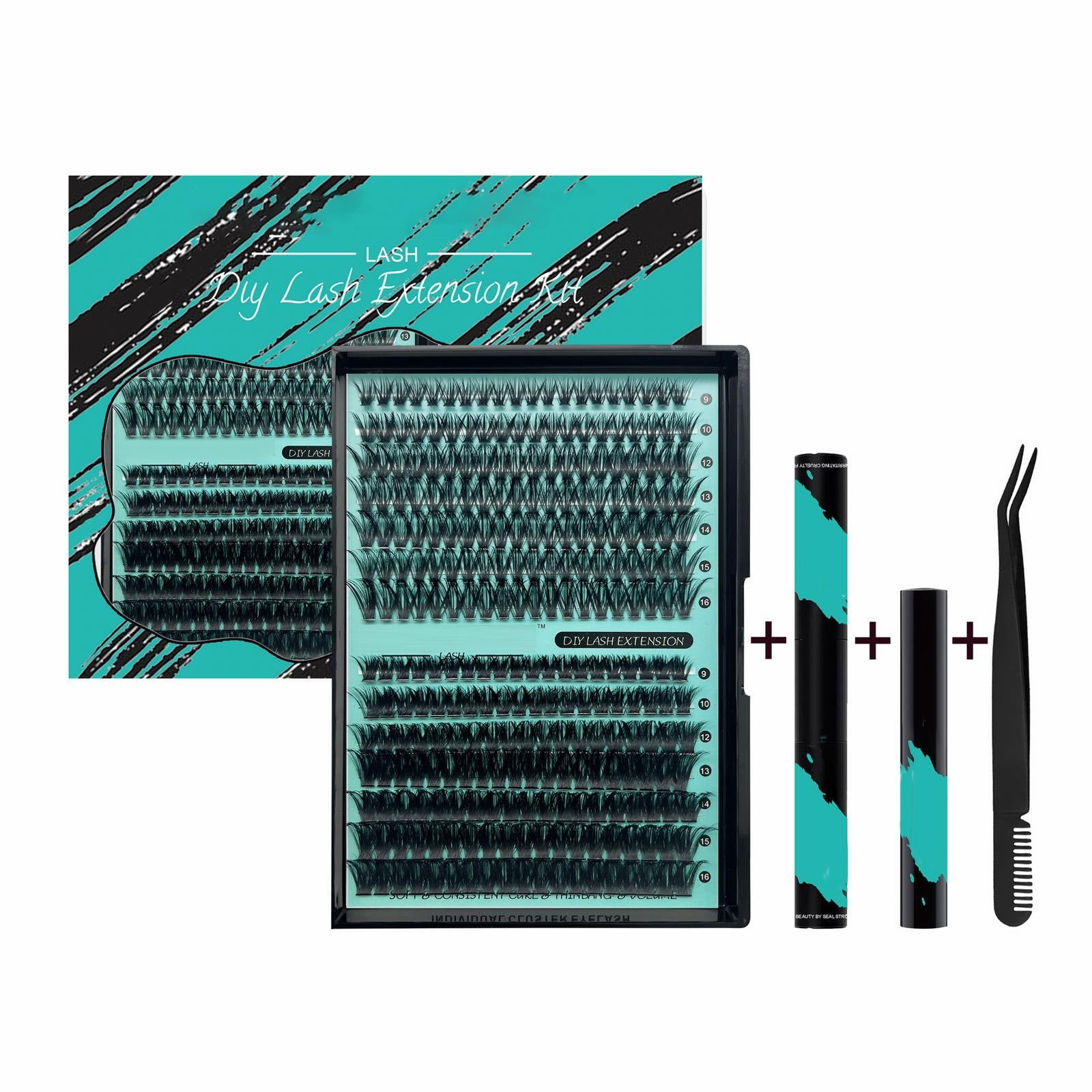 Halloween Savings 2024 Eyelashes,Lash Clusters Kit 30D 40D 50D DIY ...