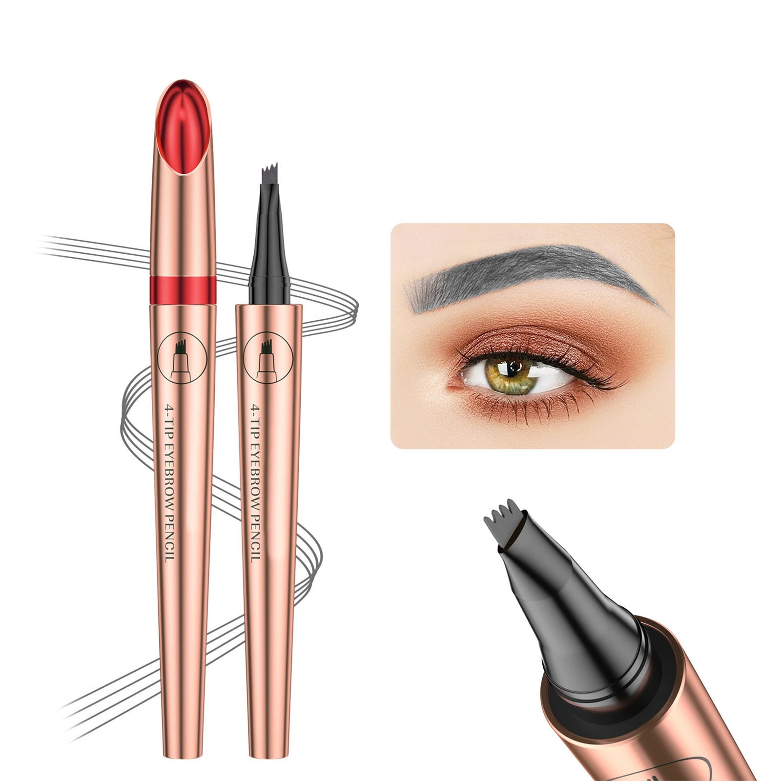 Halloween Savings 2024 Health and Beauty,Four Liquid Eyebrow Pencil Waterproof Sweat Proof And ...