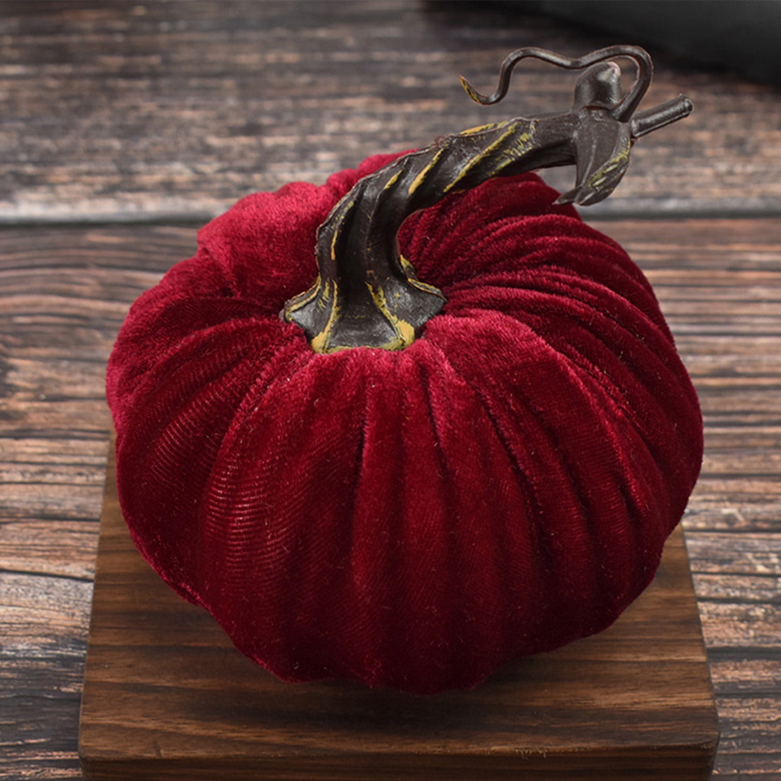 Fall Savings! Bixock Fall Pumpkins Decorations 1 Pc 7.9 Inch Velvet ...