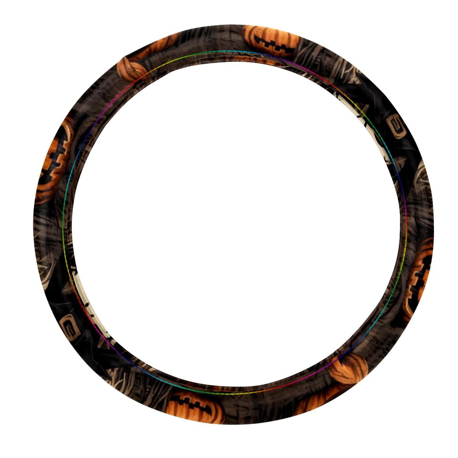 Halloween Scarecrow Printed 14.5 Inch PVC Leather Steering Wheel Cover ...