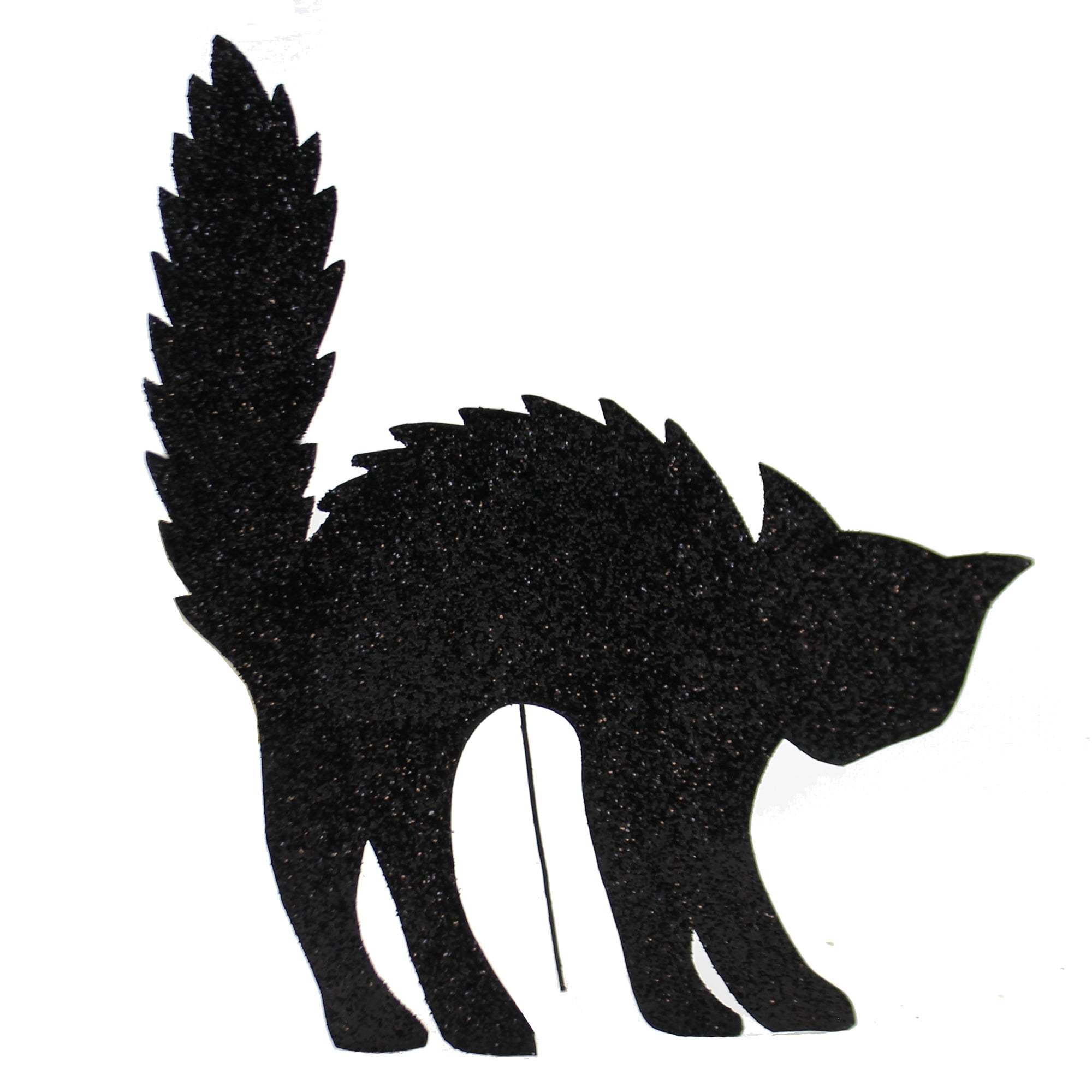 Halloween Scaredy Cat Silhouette Tin Glittered Flat Black Tf0139 ...