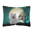 Halloween Scary Chow Chow Blue Canvas Fabric Decorative Pillow ...