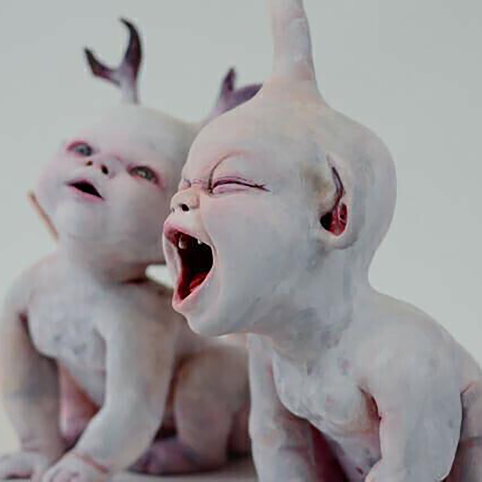 Halloween Scary Ghost Baby Doll Resin Statue - Creepy Ornament ...