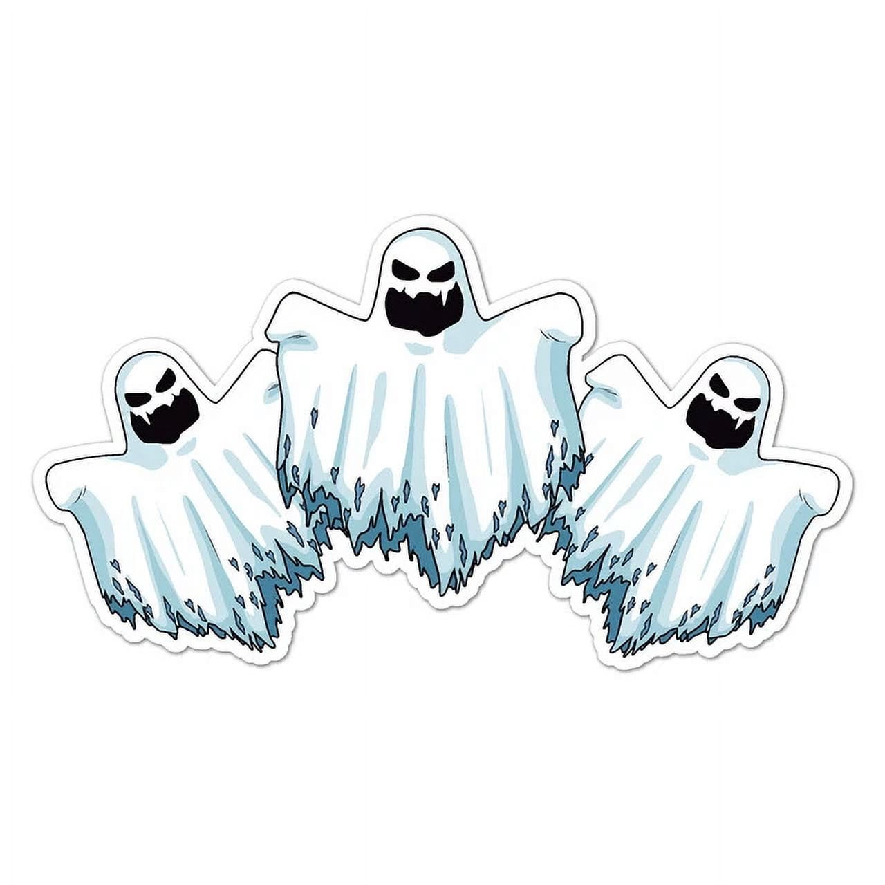Halloween Scary Ghosts Sticker Indoor Outdoor Phone Decal Water Bottle ...