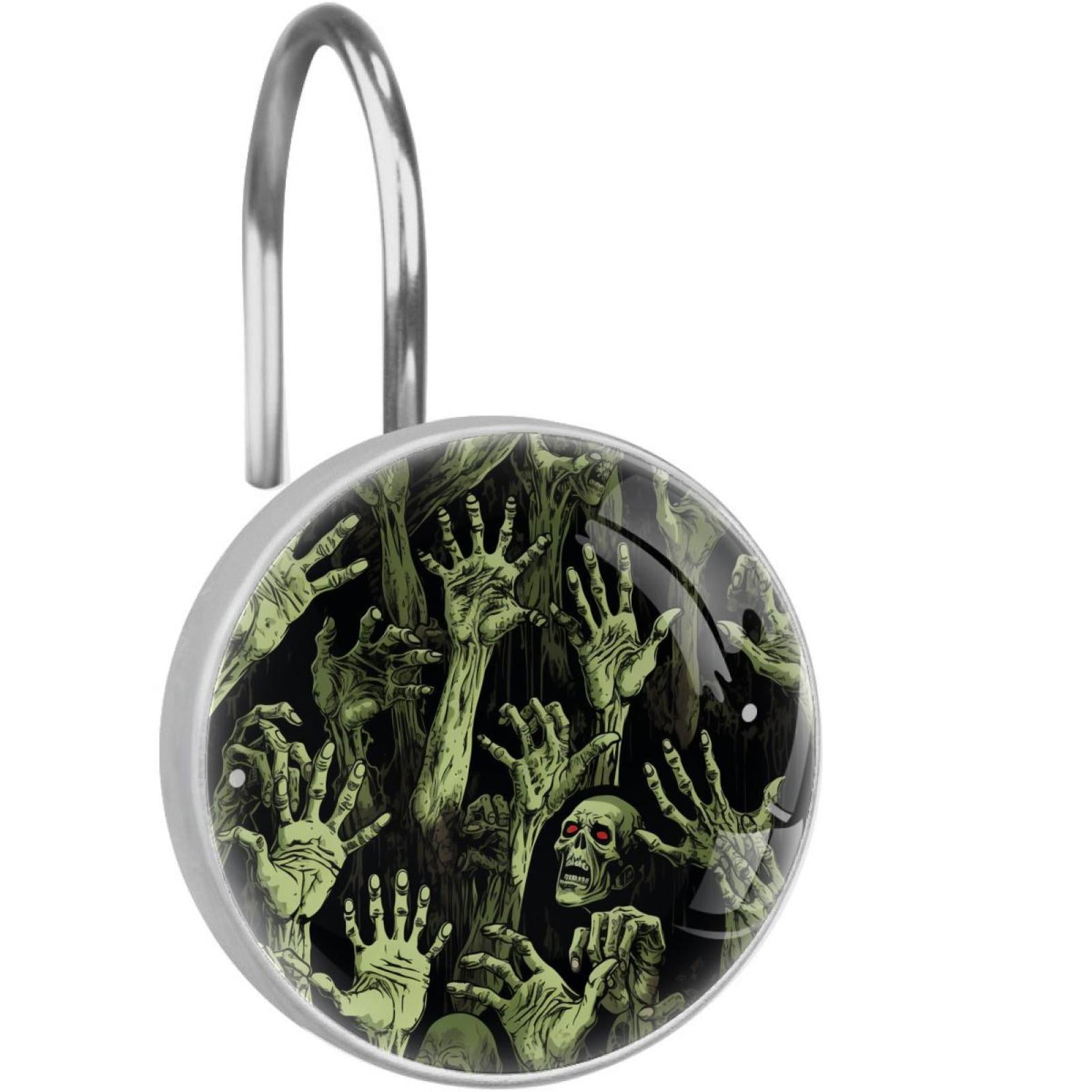 Halloween Scary Hands Shower Curtain Hooks （Set of 12） for Home Hotel ...
