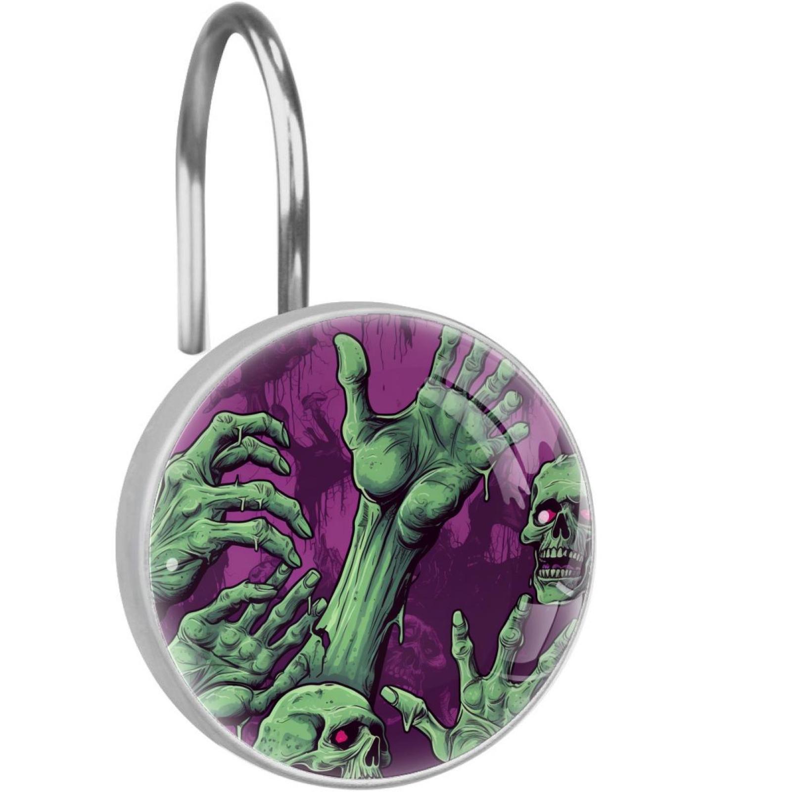 Halloween Scary Hands Shower Curtain Hooks （Set of 12） for Home Hotel ...
