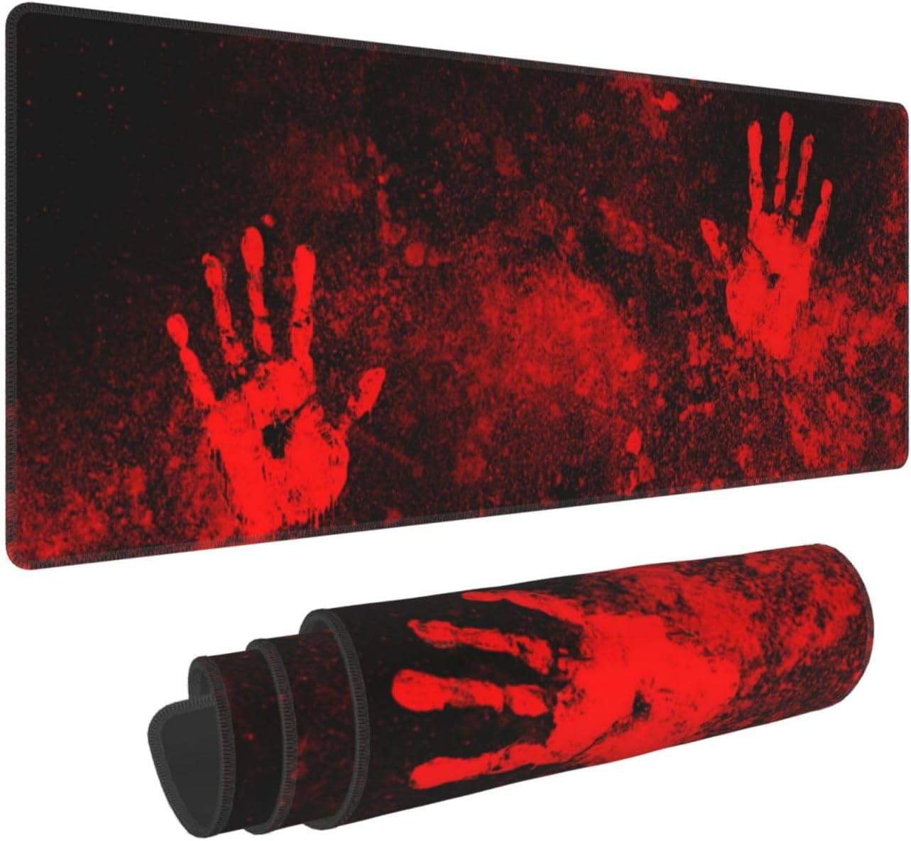 Halloween Scary Horror Red Blood Spatter Bloody Handprint Gaming ...