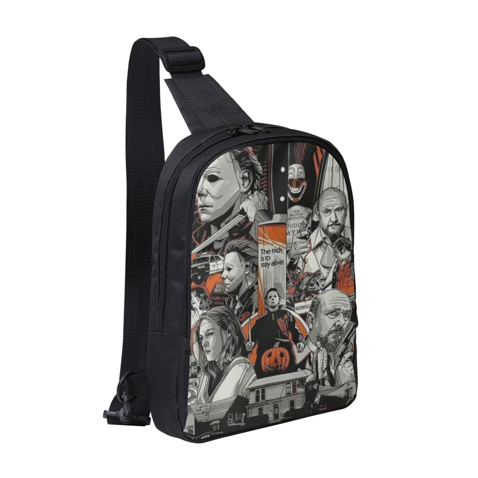 Halloween Scary Michael Myers Chest Bags For Women Men Teen Sling Bag ...