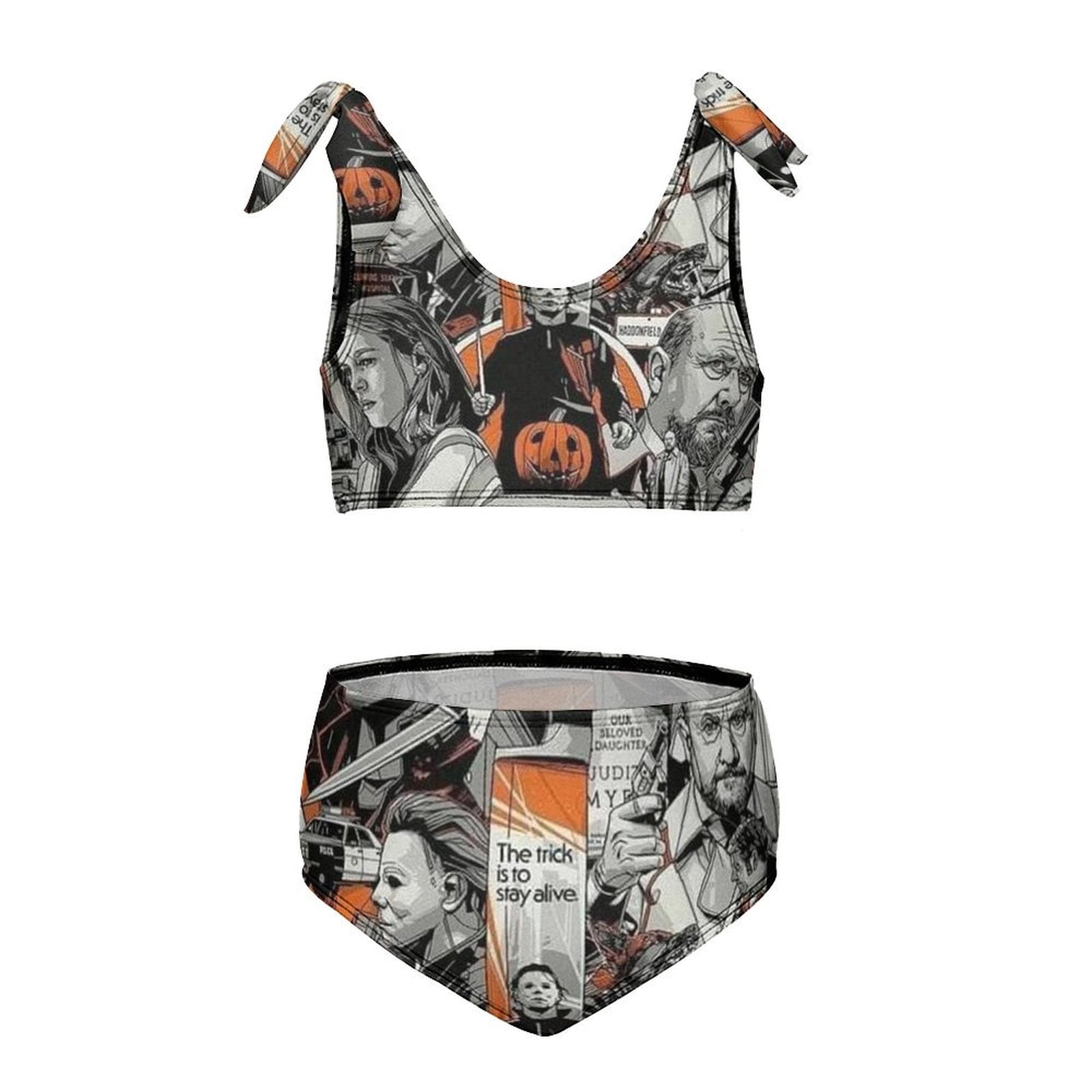 Halloween Scary Michael Myers Kid's Swimwear Two Piece Swimsuit Summer ...
