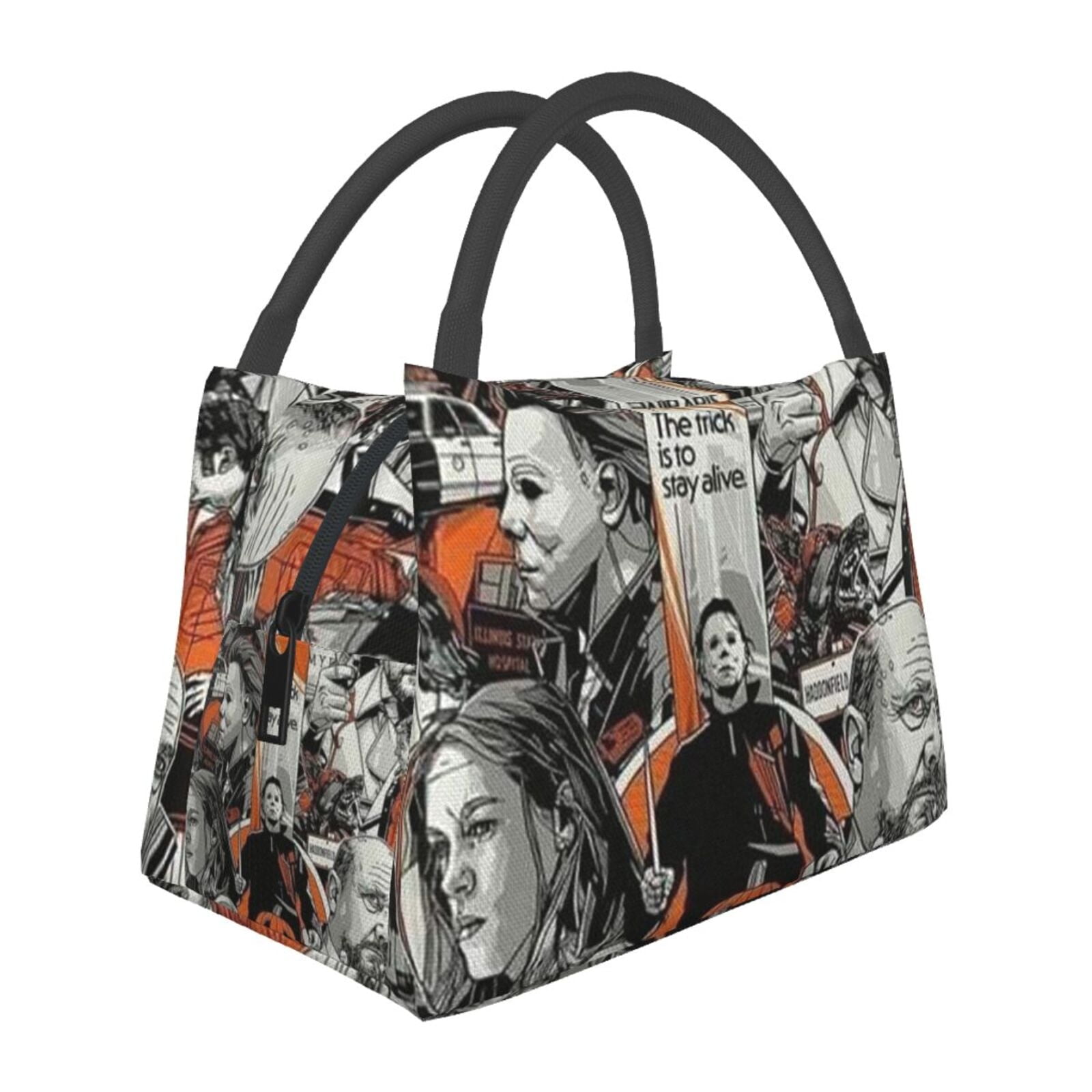 Halloween Scary Michael Myers Portable Lunch Bags,Thermal Insulation ...