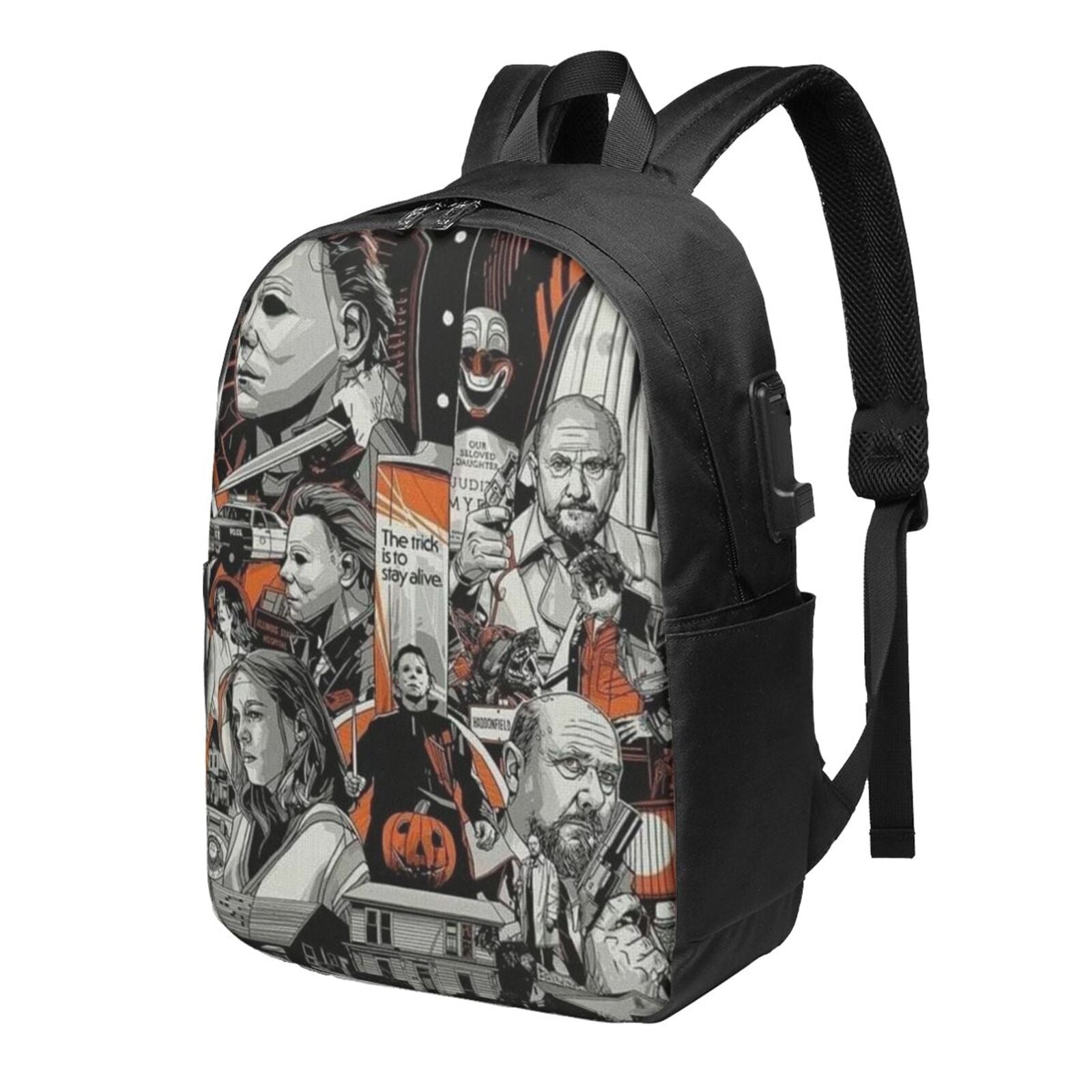 Halloween Scary Michael Myers School Backpack Laptop Bag Unisex Daypack ...