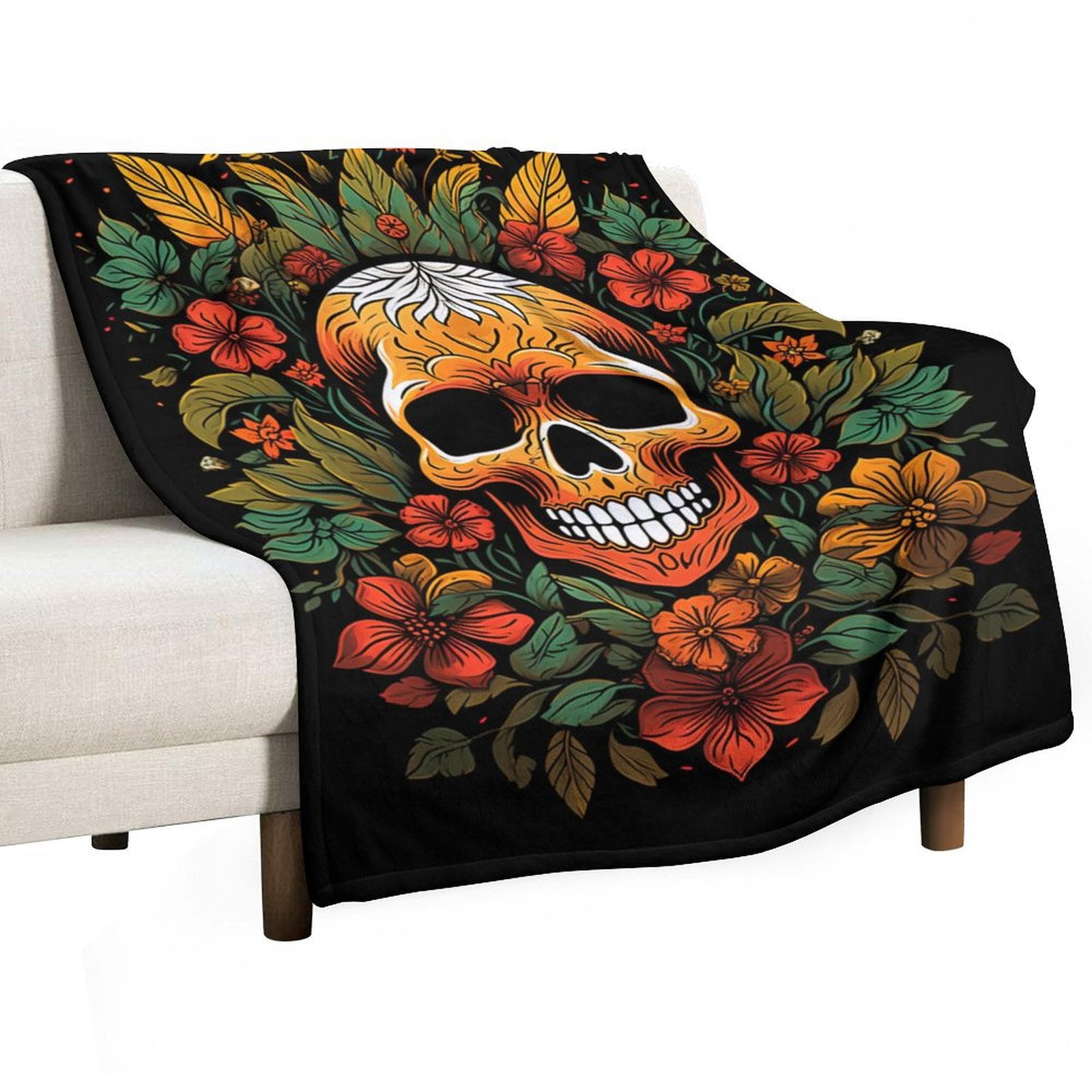 Halloween Scary Night Full Moon Print Blanket Warm Throw Blanket Soft ...