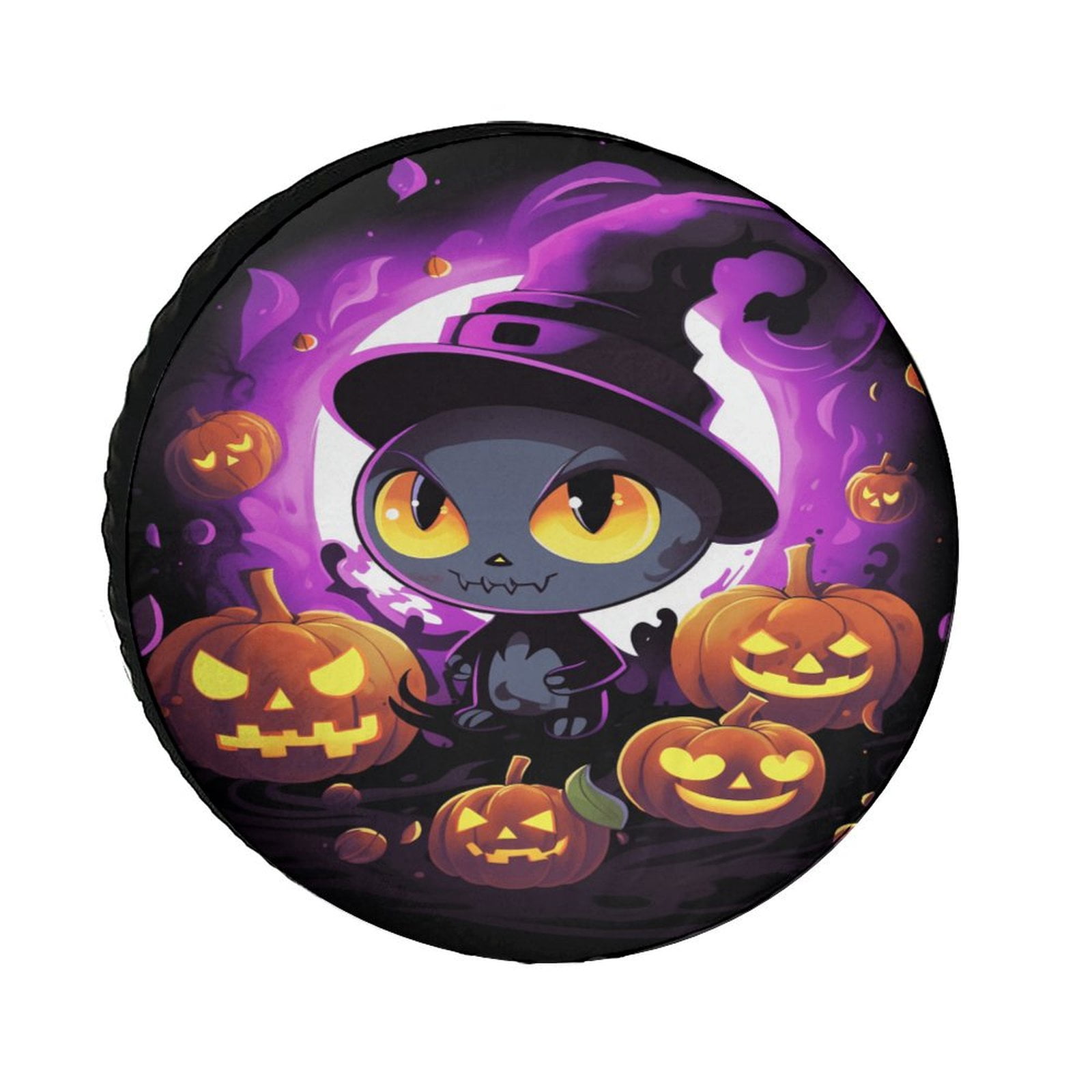 Halloween Scary Night Full Moon Spare Tire Cover, Universal Wheel Tire ...