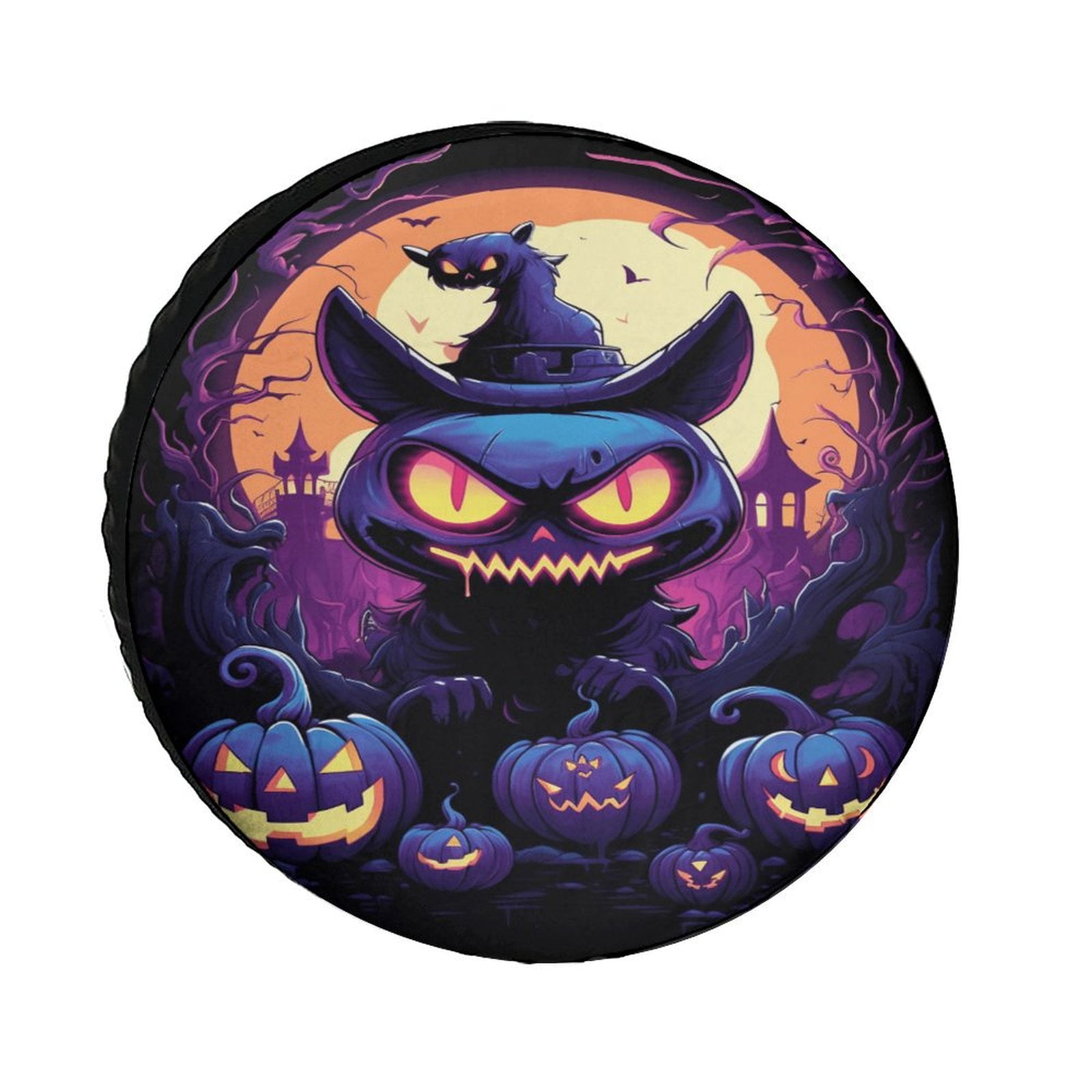 Halloween Scary Night Full Moon Spare Tire Cover,Universal Wheel Tire ...