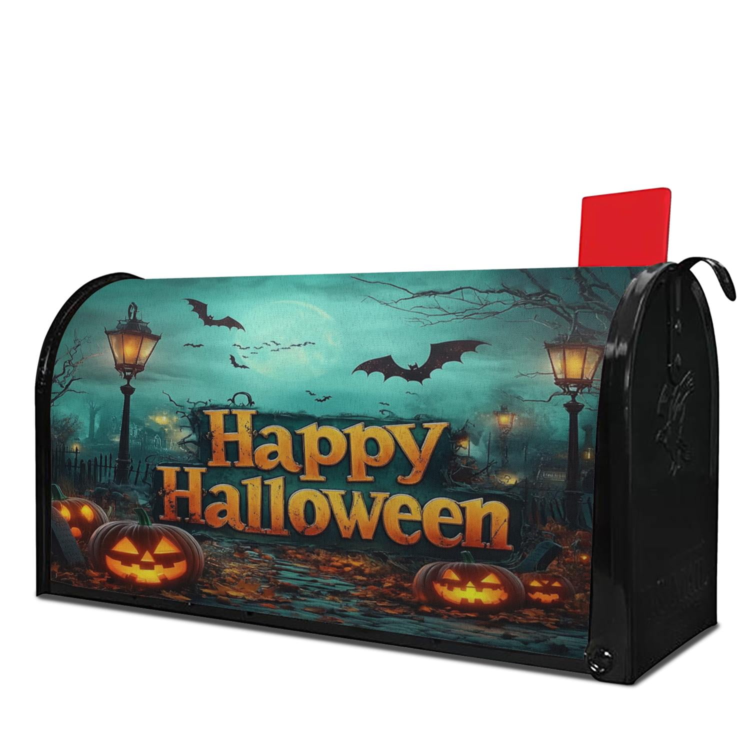 Halloween Scary Night Moon Horror Pumpkin Bat Mailbox Covers,Magnetic ...