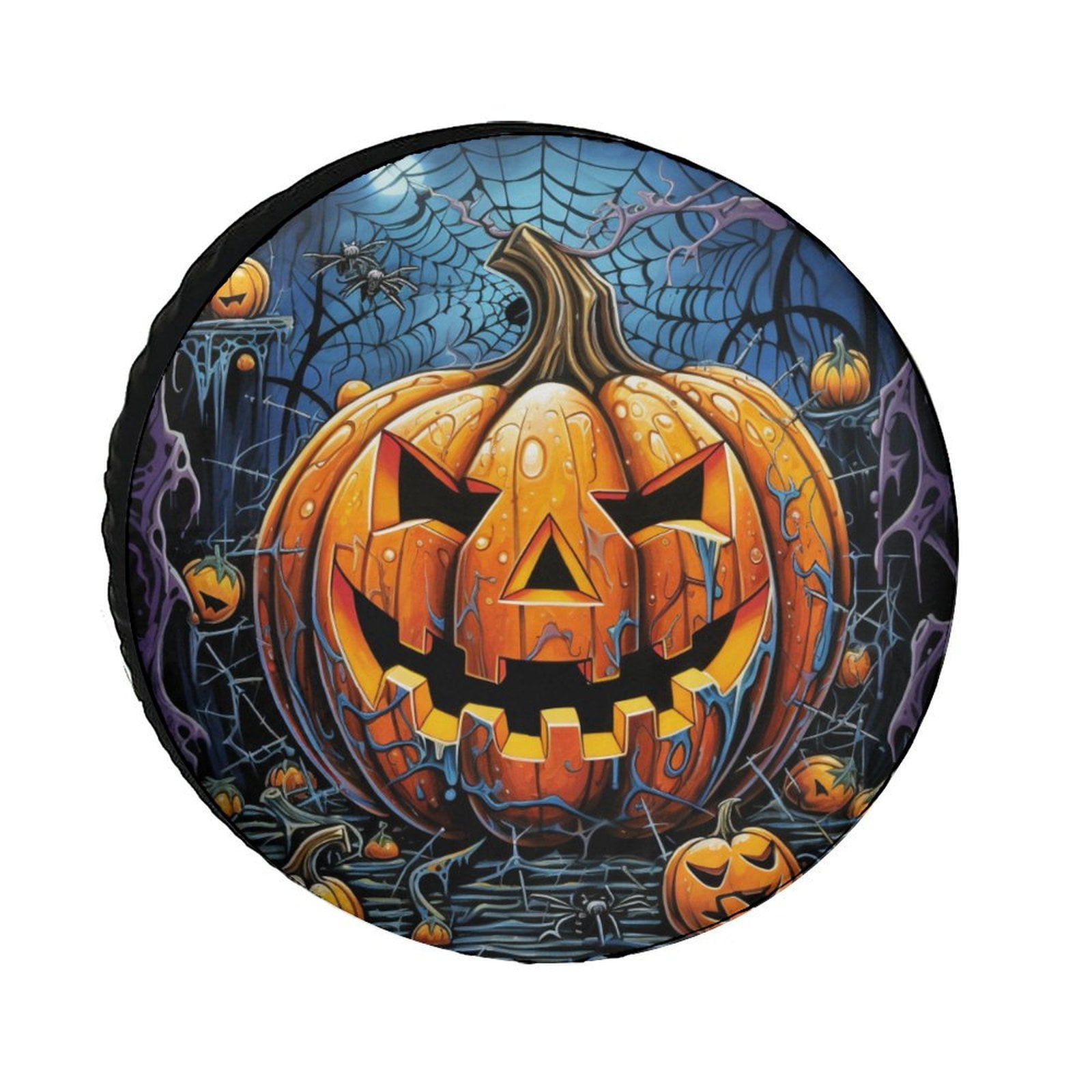 Halloween Scary Pumpkin Web Camping Spare Tire Cover Fall Happy ...