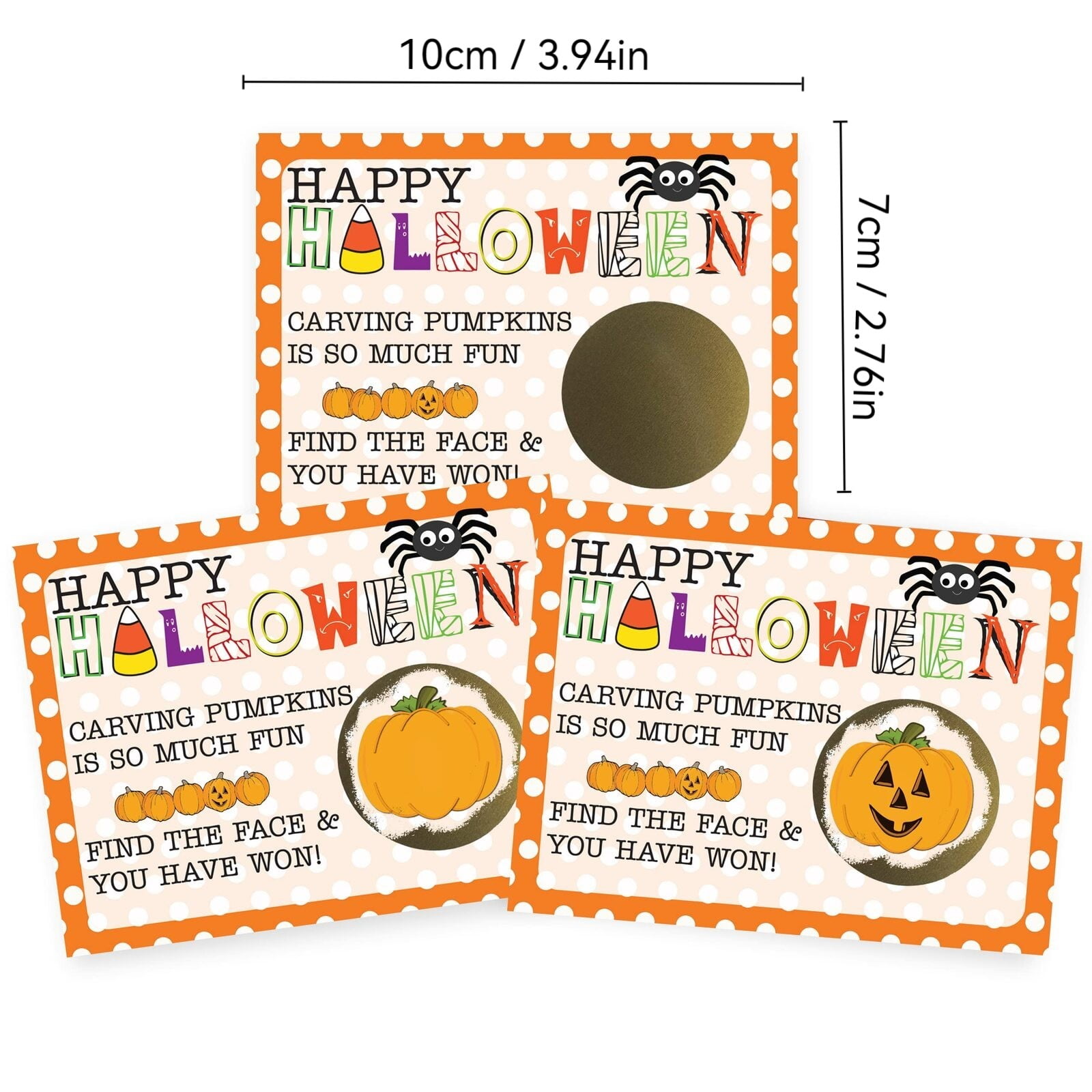 Halloween Scratch Off Game Cards, A 26-Pack of 'Find The Jack-O ...