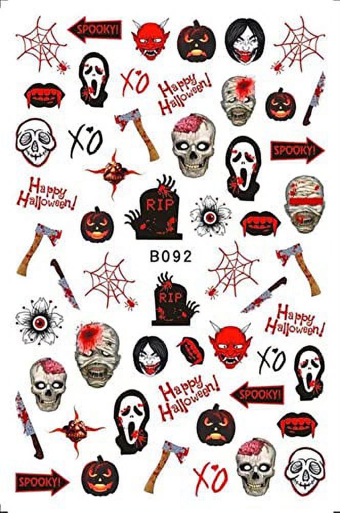 Halloween - Scream - Ax - Slasher Inspird fingernail Art Stickers ...