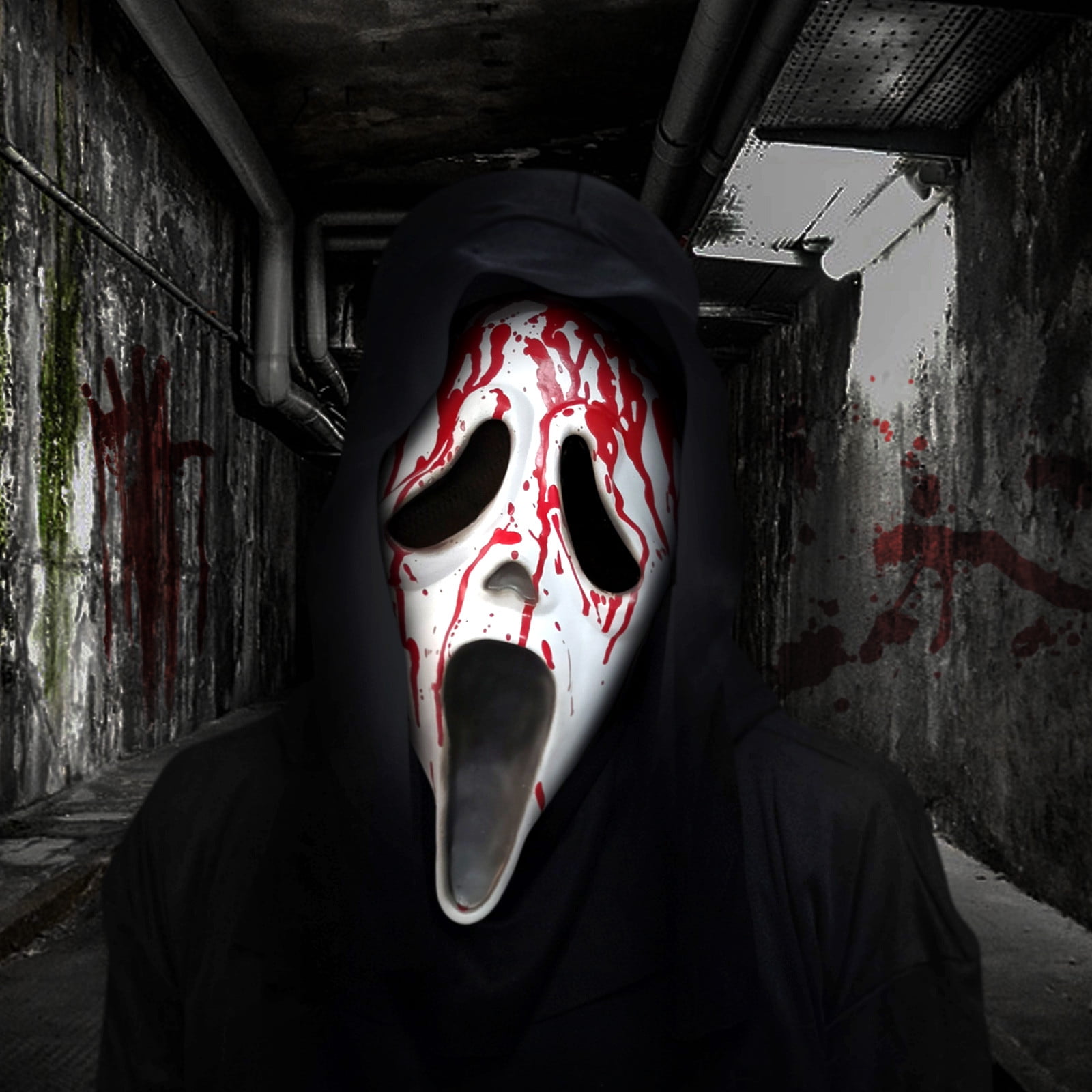 Halloween Scream Ghostface Costume Piece, An Iconic 90s Horror Movie ...