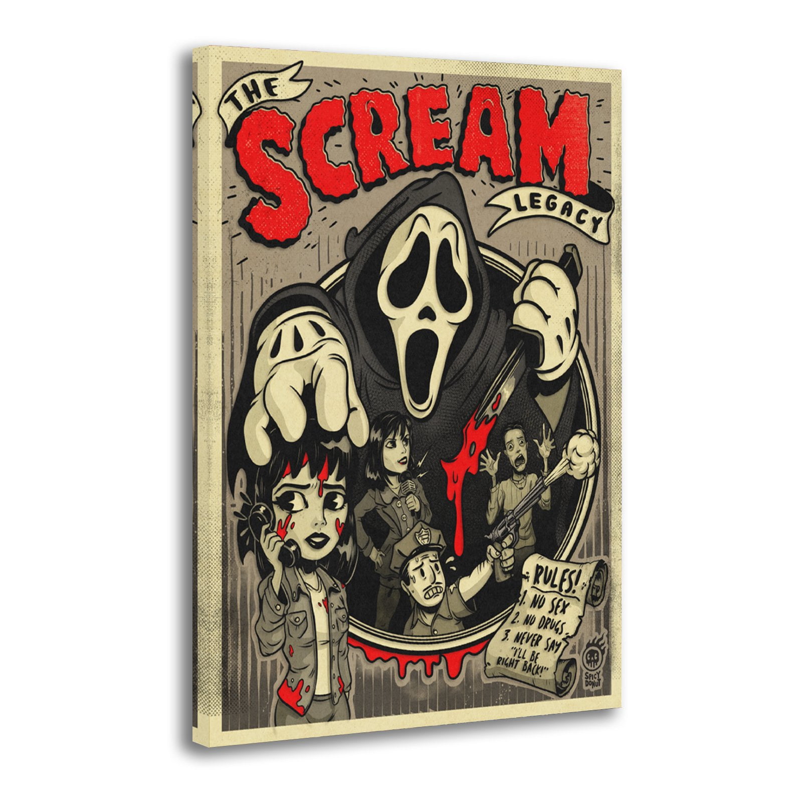 Halloween Scream Horror Film Series Movie Retro Picture Print Wall Art ...