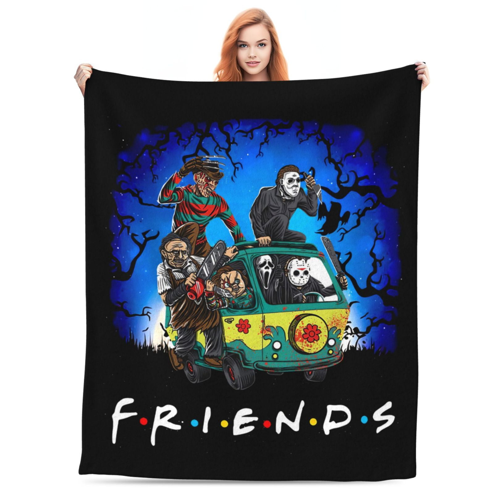 Halloween Scream Throw Blanket Horror Movies Flannel Fleece Blanket ...