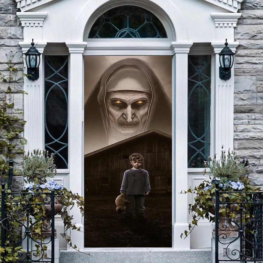 Halloween Series Scary 3D Door Stickers PVC Waterproof Home Decorative ...
