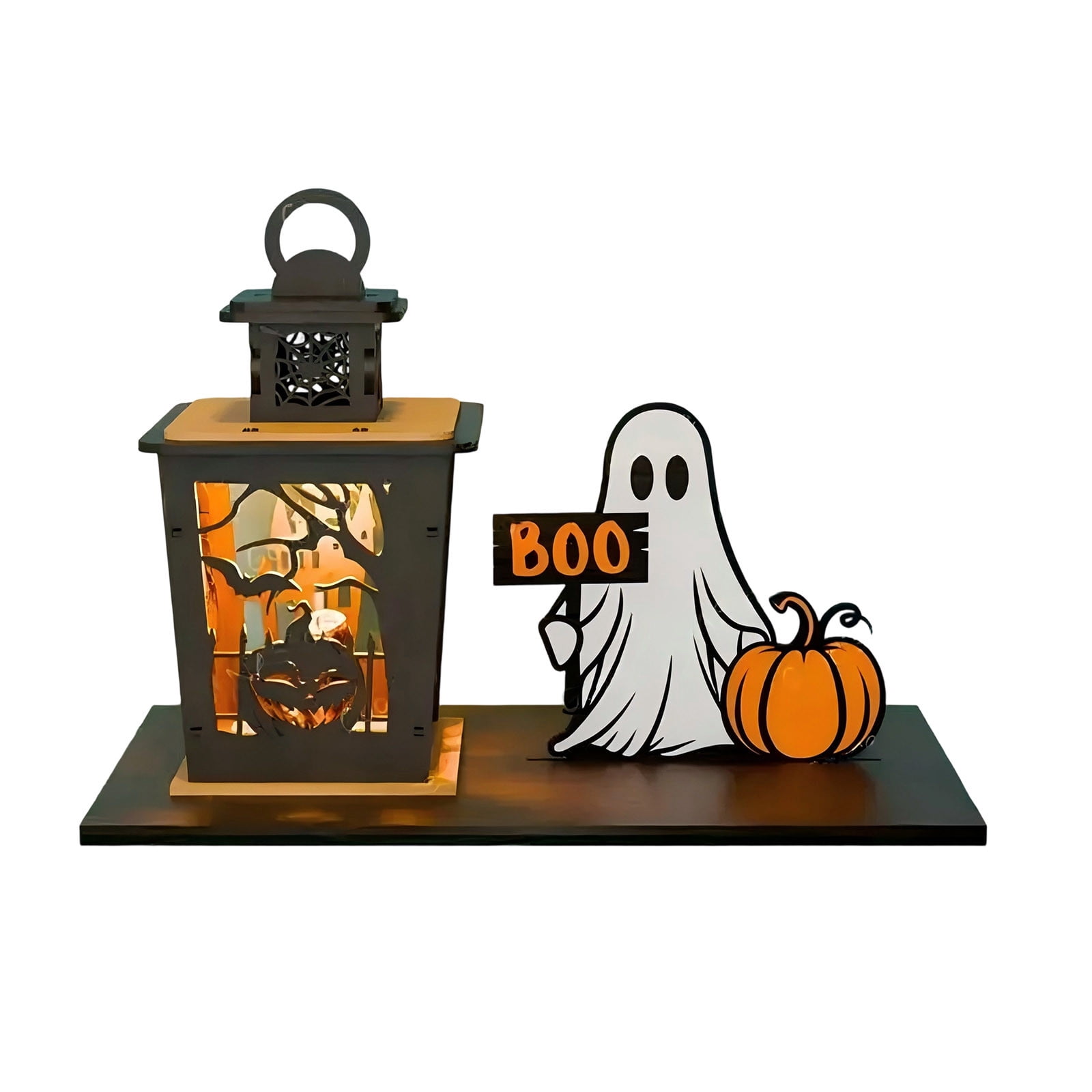 Halloween Shaped Cute Table Sign Happy Halloween Wooden Signs Pumpkin ...