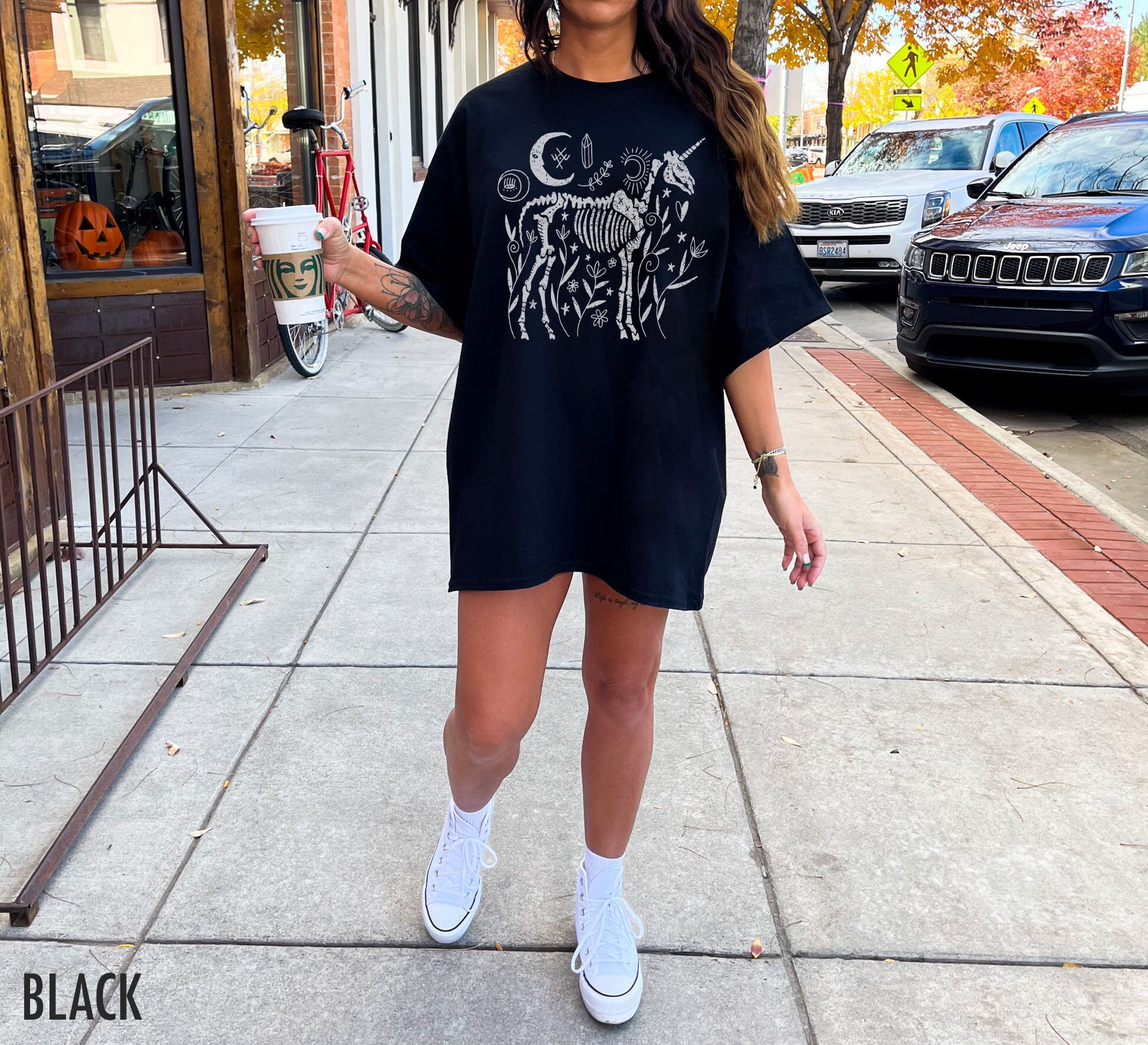 Halloween Shirt, Unicorn TShirt, Goth Halloween, Gothic Shirt, Animal ...