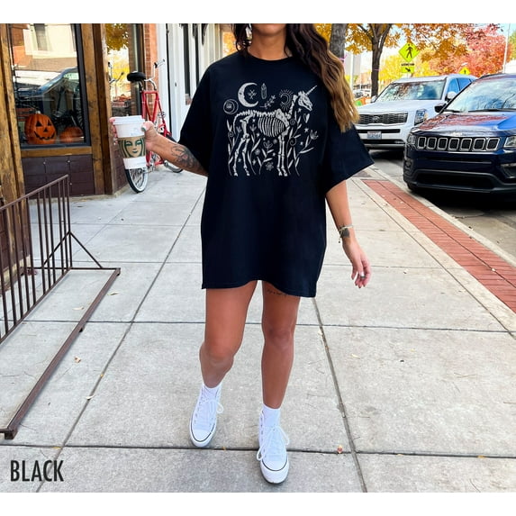 Halloween Shirt, Unicorn TShirt, Goth Halloween, Gothic Shirt, Animal ...