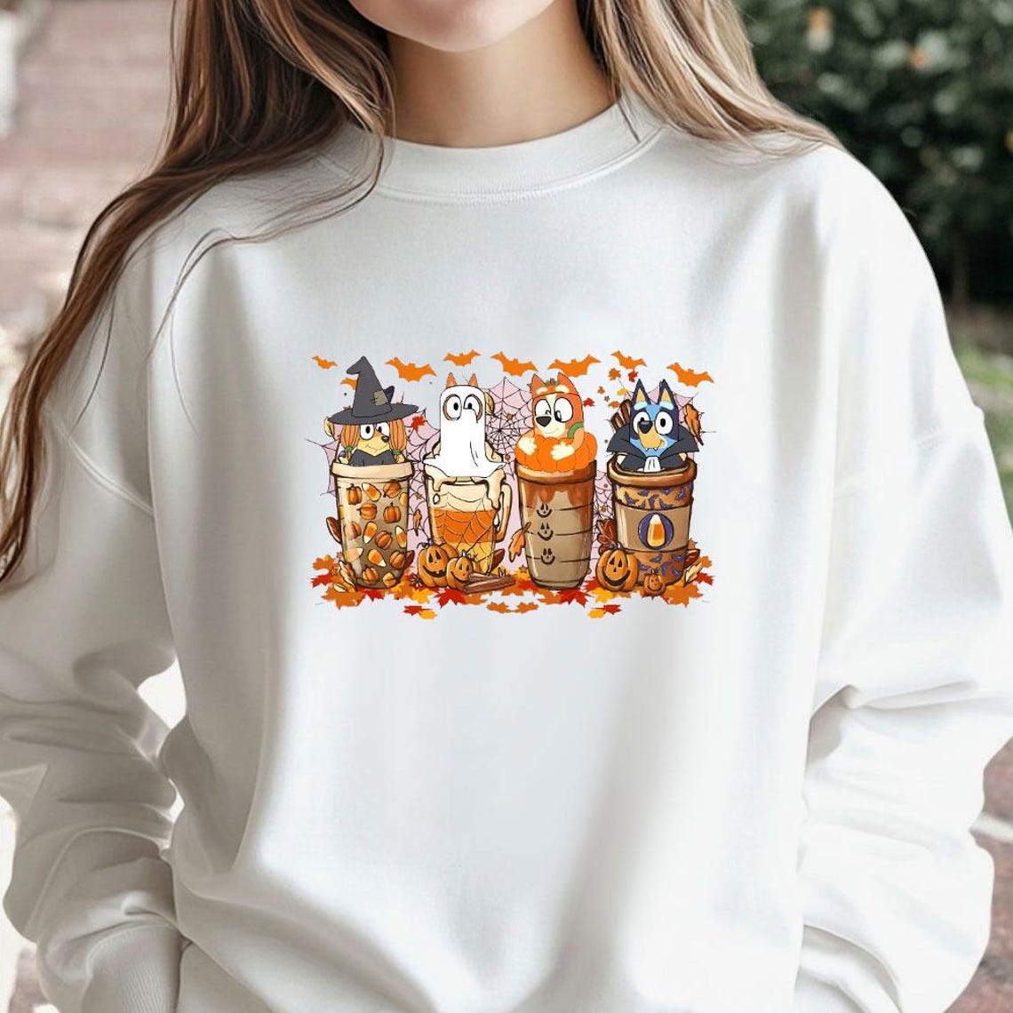 Halloween Shirts,Bluey Coffee Shirt, Bluey And Bingo Latte Drink Shirt ...