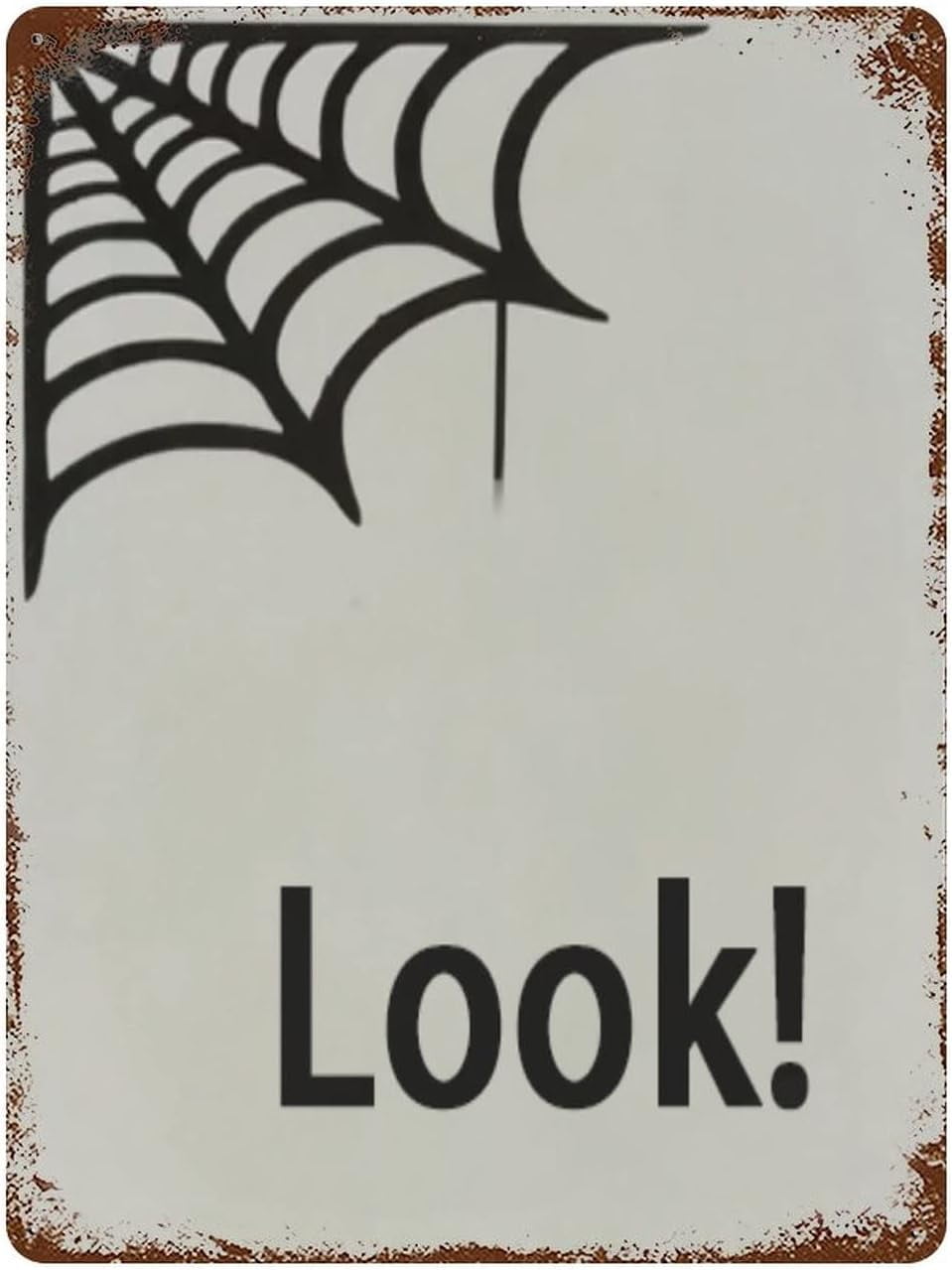 Halloween Sign Spider Web Sign Spider Sign Look Sign For Nursery ...