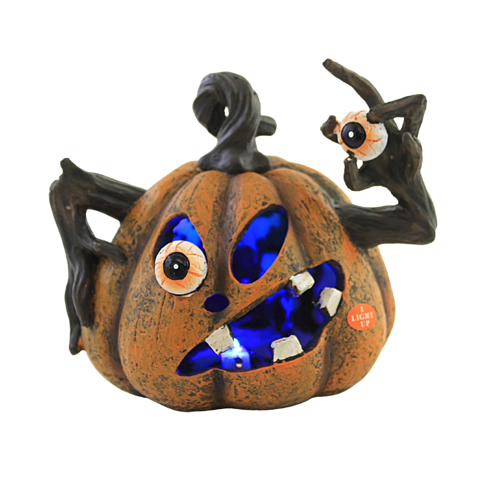 Halloween Silly Eyes Pumpkins Polyresin Lighted Led Th00693 One Eye ...