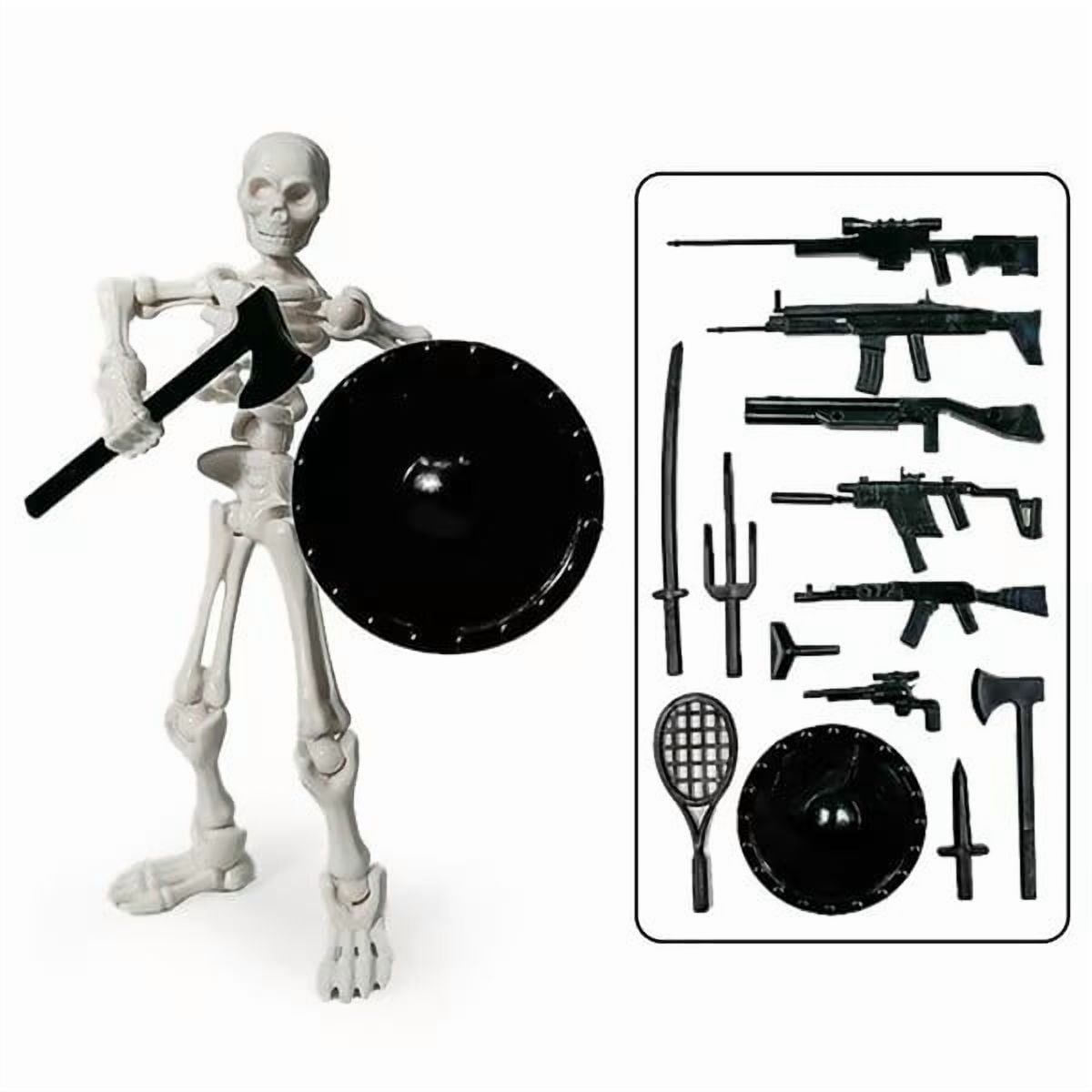 Halloween Skeleton Action Figure,Magnetic Multi-Joint Skull Prop for ...