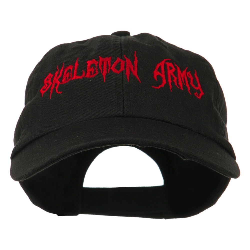Halloween Skeleton Army Embroidered Low Profile Washed Cap - Black OSFM ...