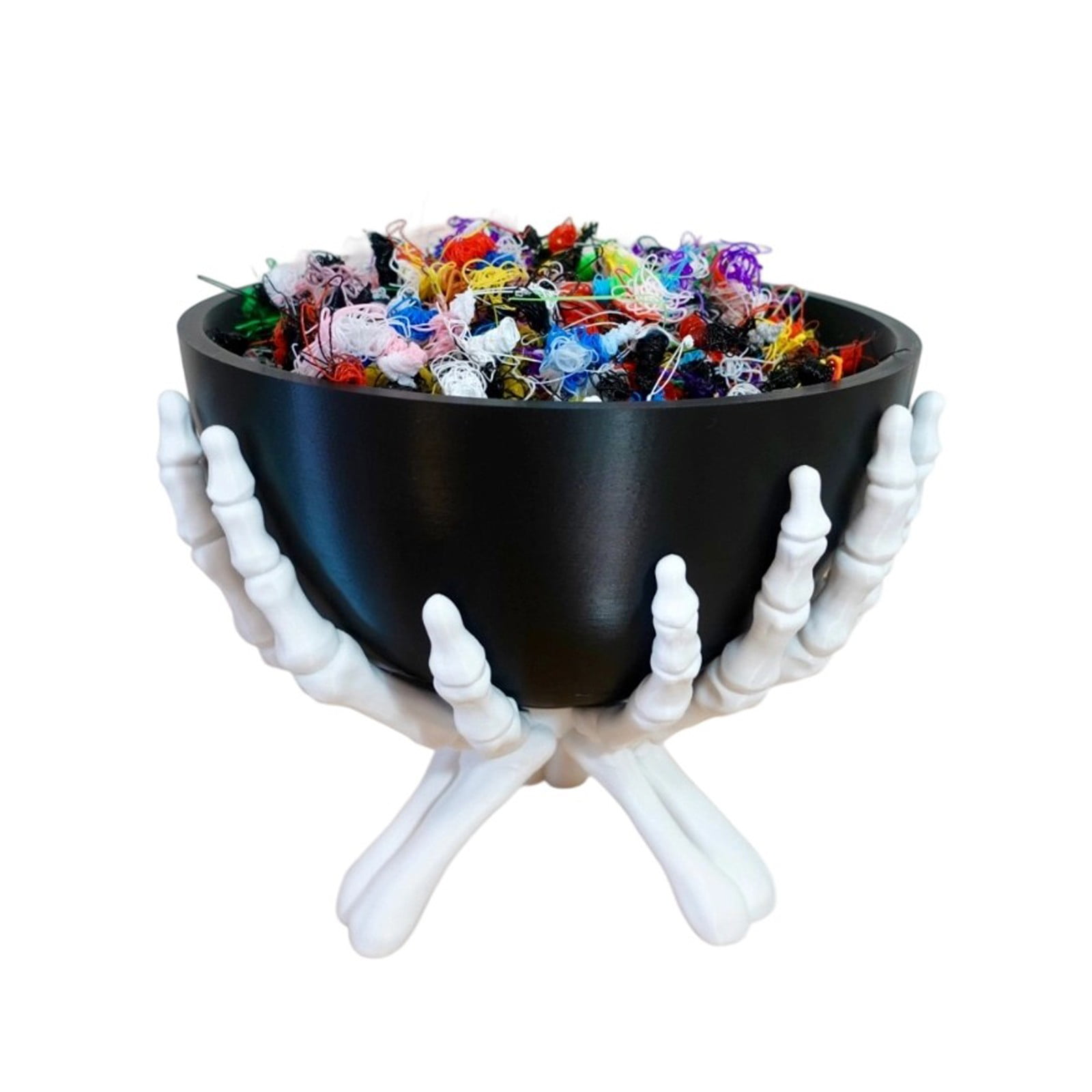 Halloween Skeleton Candy Bowl - Skeleton Hands Bowl Stand - Plastic ...