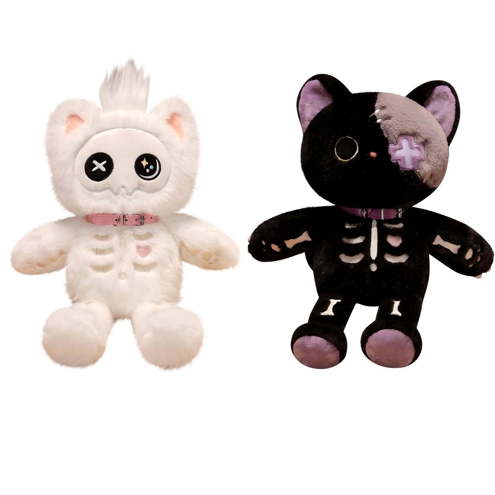 Halloween Skeleton Cat Plush Toy 15.7in – White Skeleton Cat Plush Toy ...