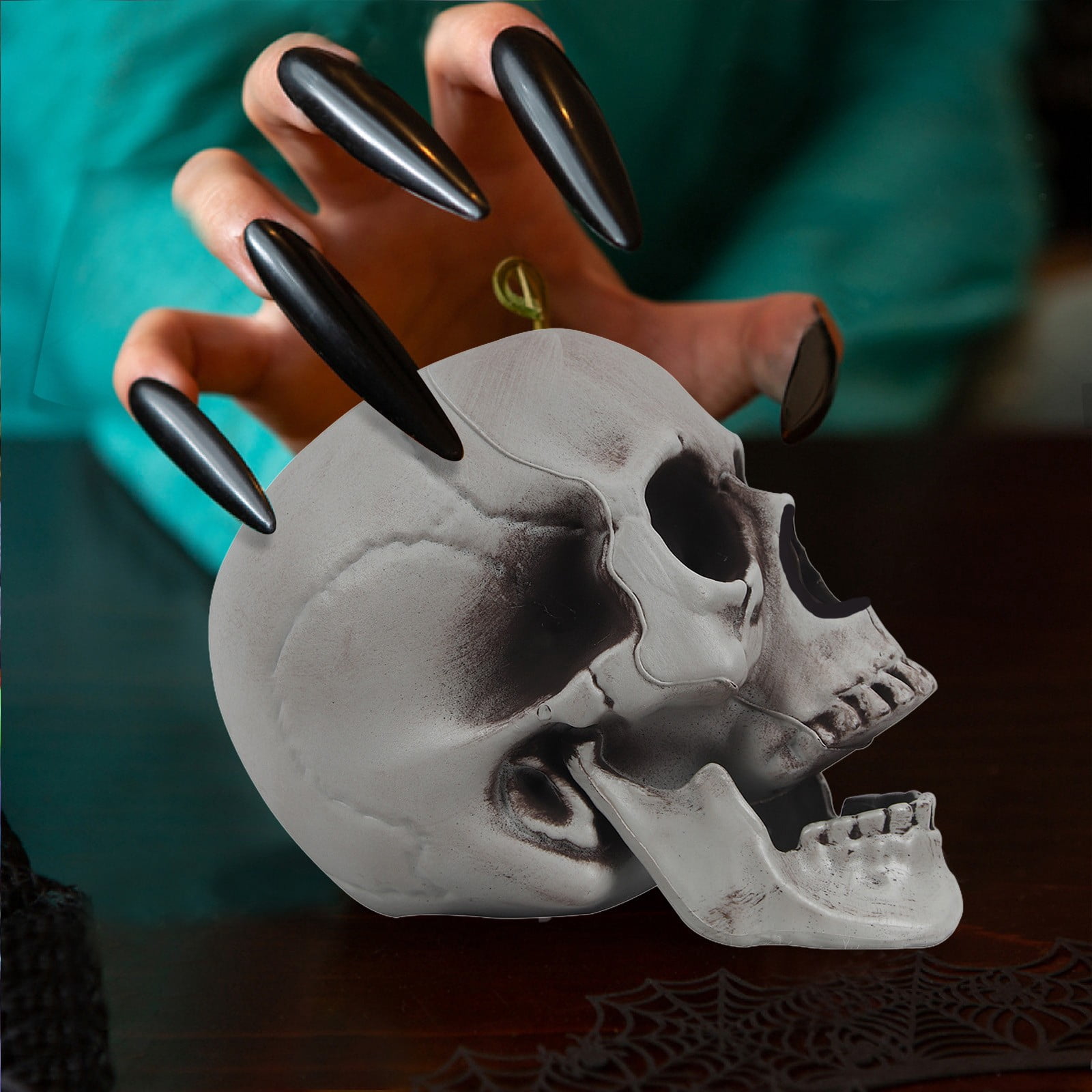 Halloween Skeleton Decoration Horror Skeleton Head Ornament Halloween ...