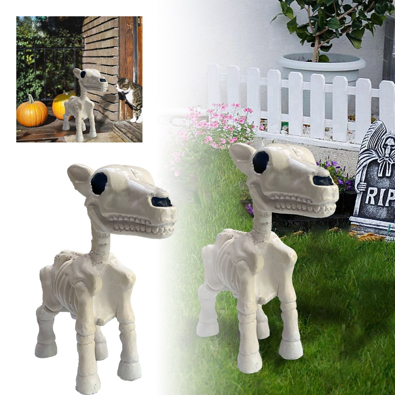 Halloween Skeleton Decoration, Posable Full Body Skeleton with Movable ...