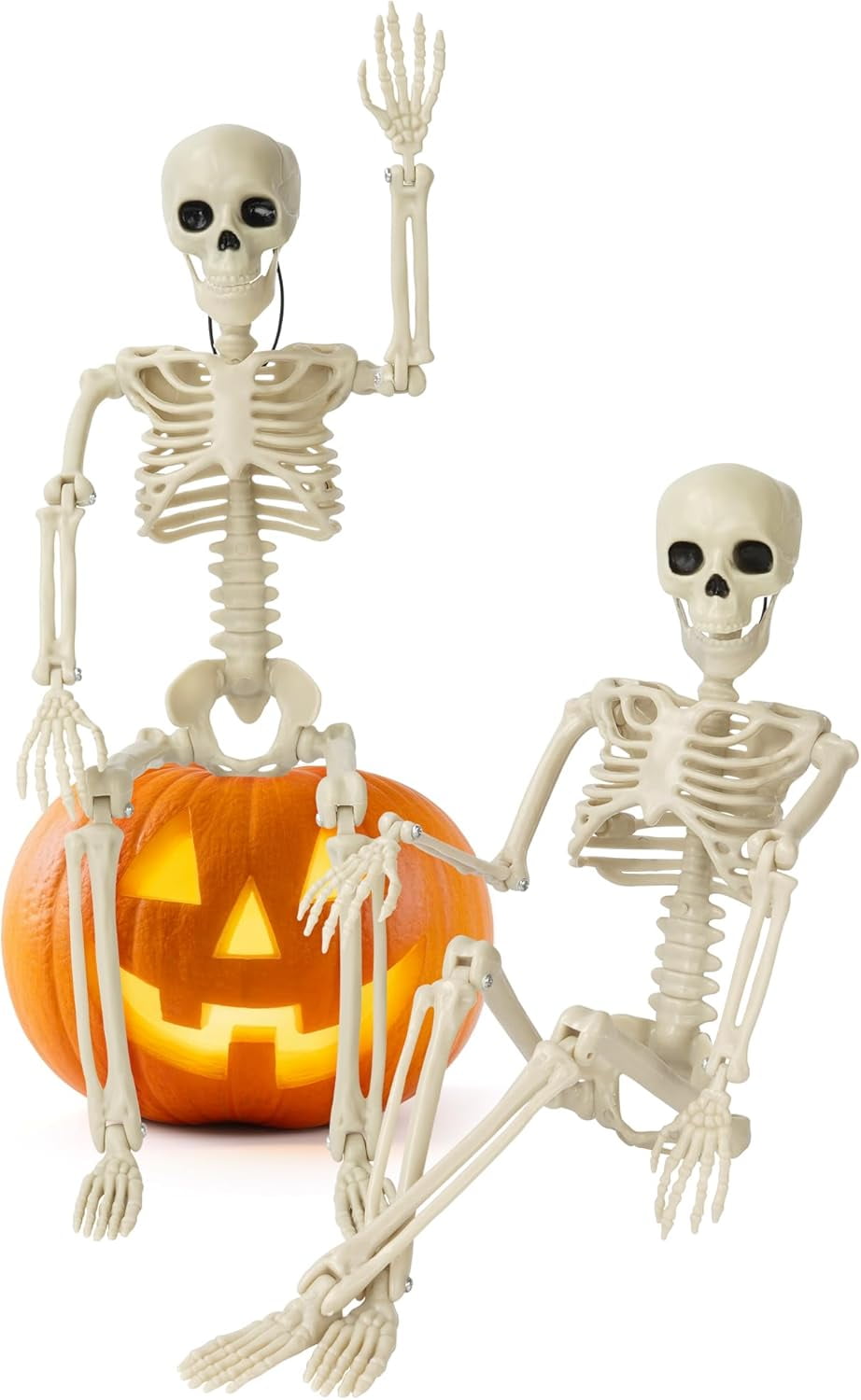 Halloween Skeleton Decorations,15.7" Spooky Full Body Mini Skeleton ...