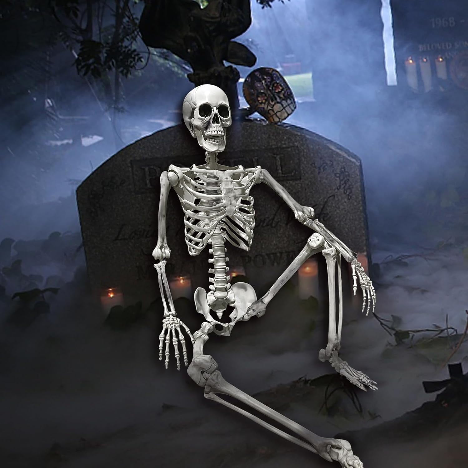 Halloween Skeleton Decorations, 16" Halloween Mini Skeleton with ...