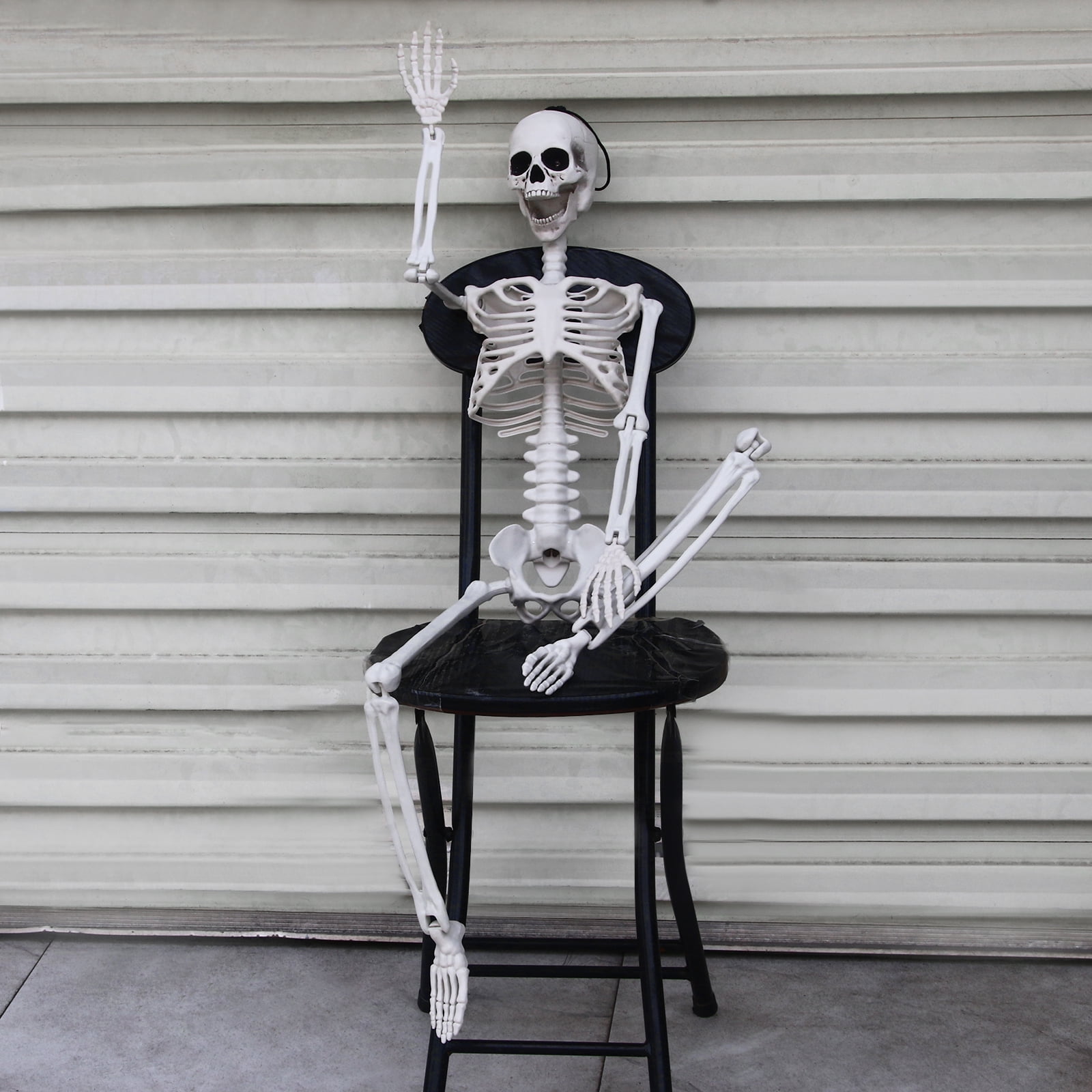 3FT Life Size Posable Human Skeleton - Outdoor Plastic Halloween ...