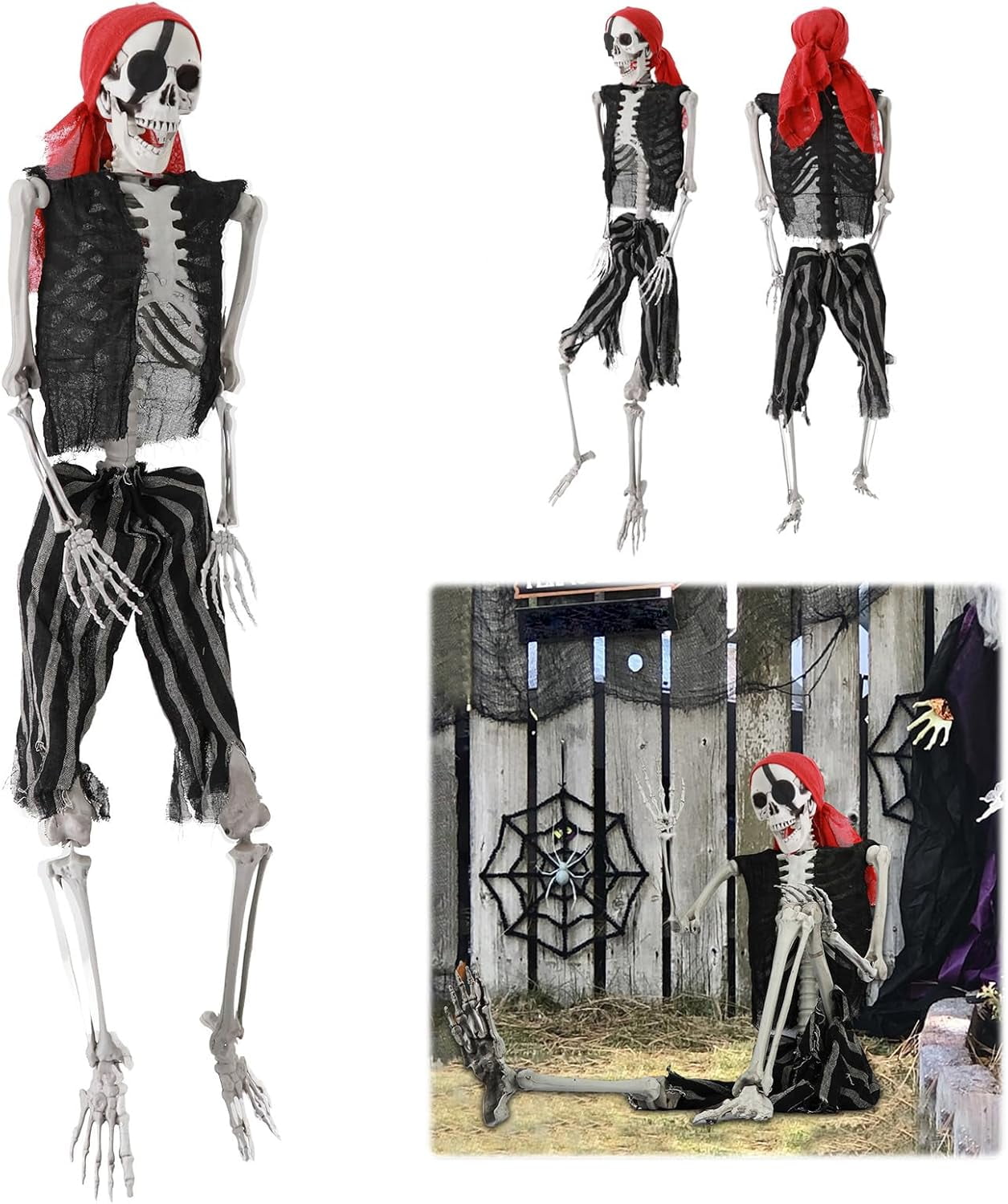 Halloween Skeleton Decorations - 5.4FT Life Size Skeleton Human Bones ...