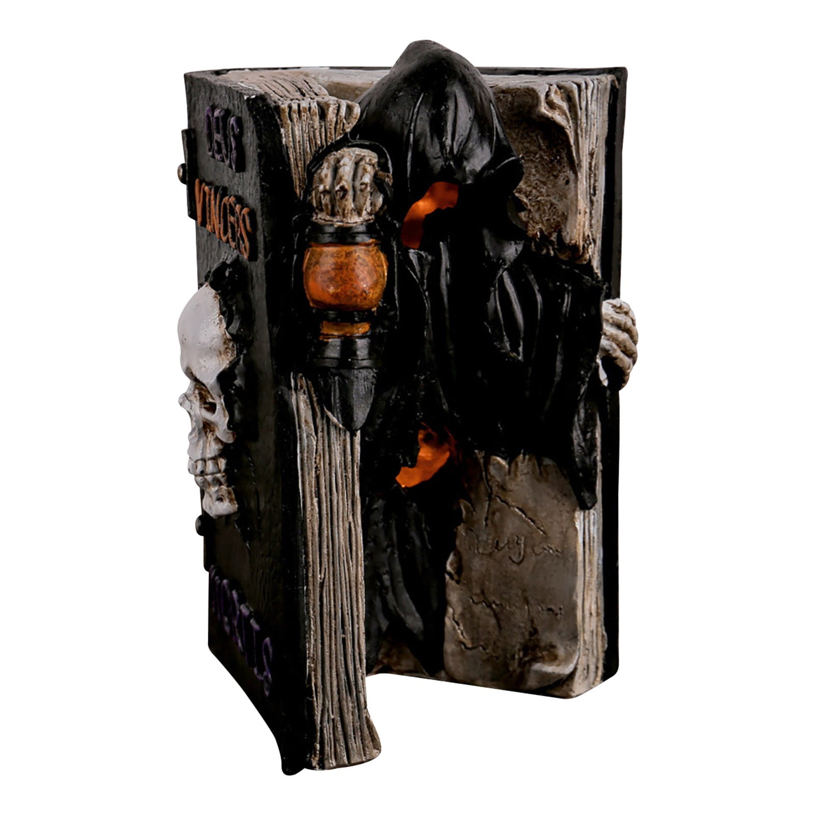 Halloween Skeleton Decorations Ghost Book Model Ornament Reader Skull ...