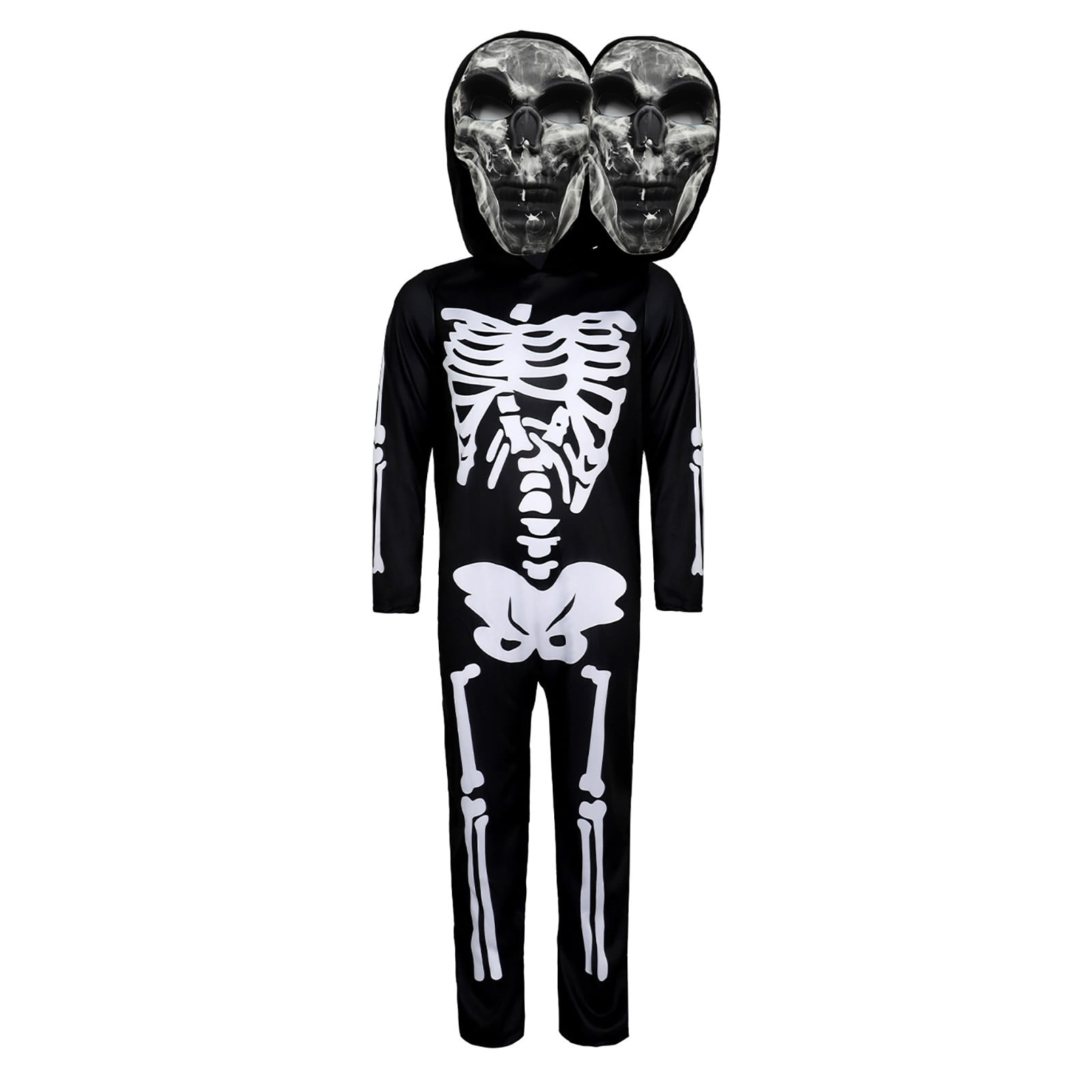Halloween Skeleton For Kids Scary Jumpsuit Glow In The Dark Role Play ...