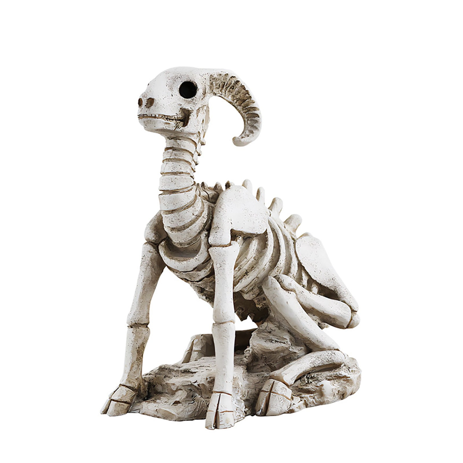 Halloween Skeleton Goat Decorative Statue Skeleton Animal Cemetery ...